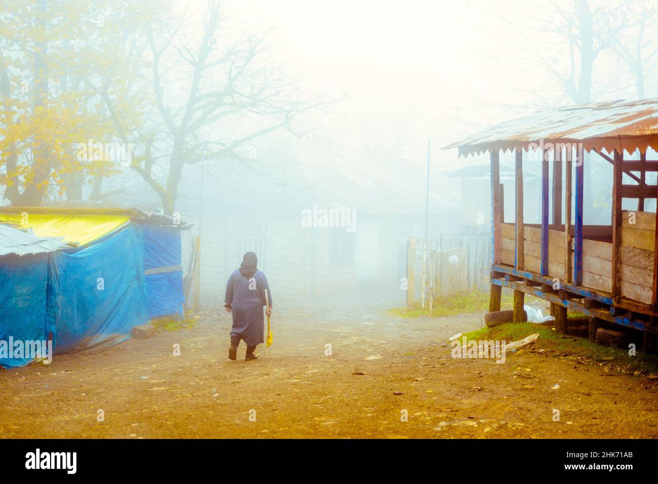 Walk in Fog Stock Photo - Alamy