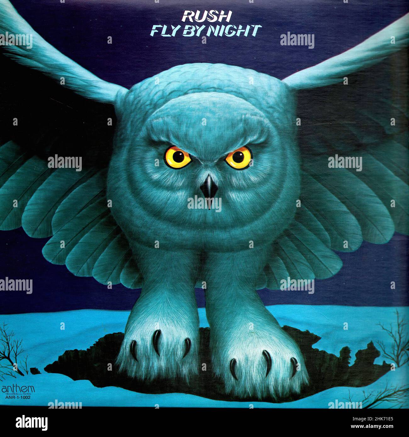 Vintage vinyl record cover - Rush - Fly By Night - Can - 1975 Stock ...