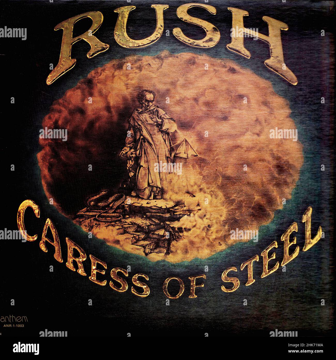 Vintage vinyl record cover - Rush - Caress Of Steel - Can - 1975 Stock ...