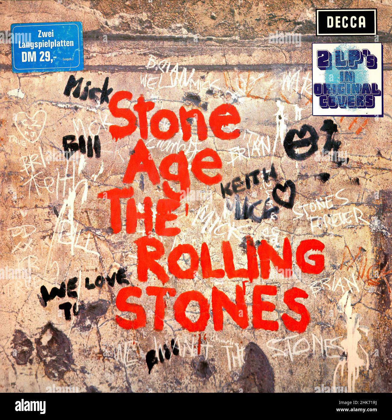 Vintage vinyl record cover - Rolling Stones, The - Stone Age + Got Live ...