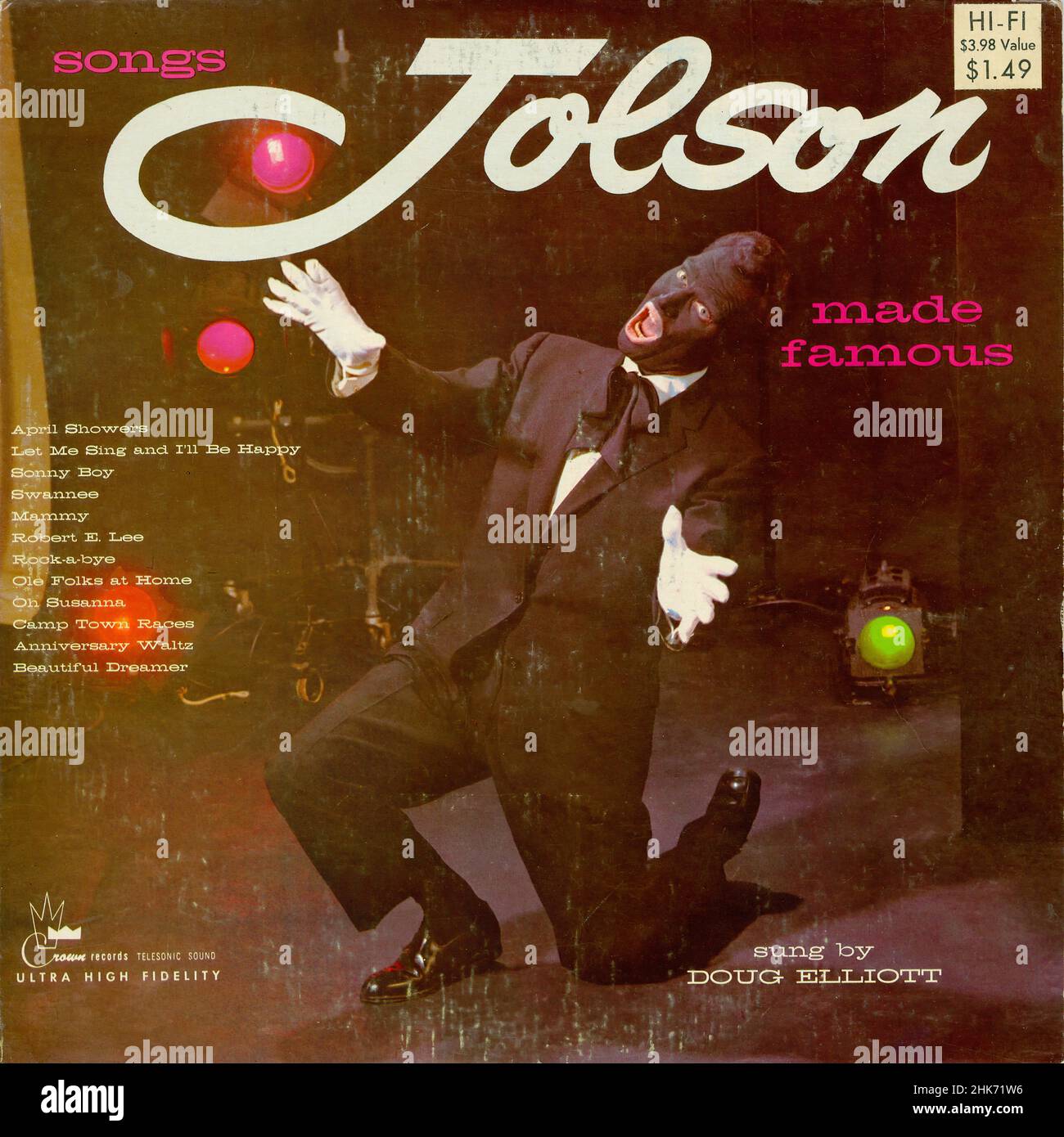 Songs Jolson Made Famous - Vintage Vinyl Album Stock Photo - Alamy