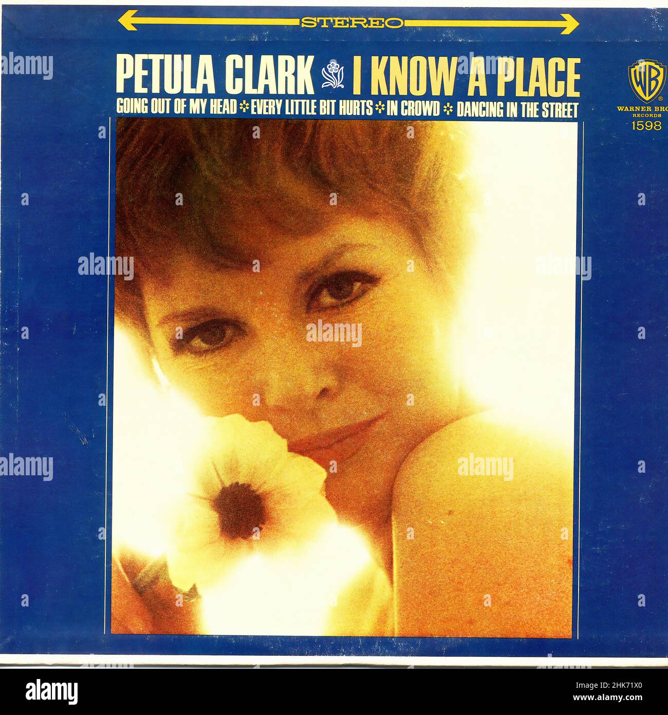 Vintage vinyl record cover - Clark, Petula - I Know A Place Stock Photo ...