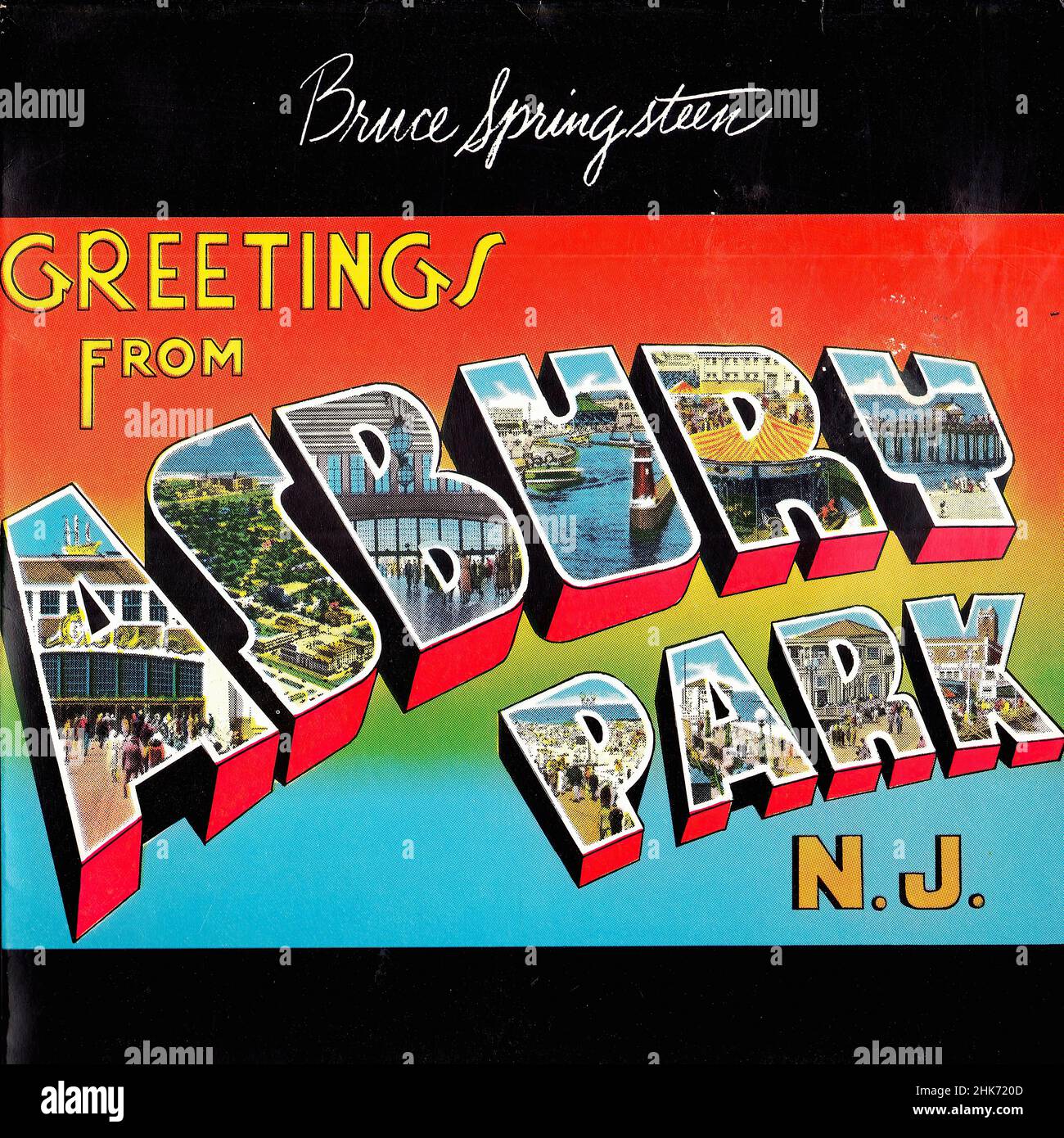 Vintage vinyl record cover - Springsteen, Bruce - Greetings From Asbury ...