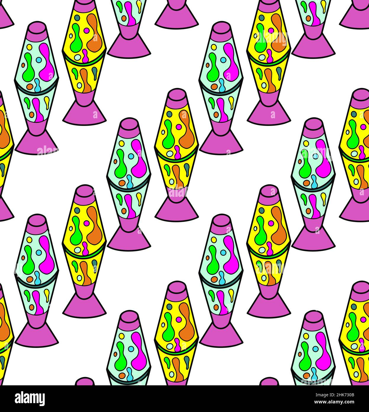 Lava lamp seamless pattern. Vector illustration Stock Vector Image ...