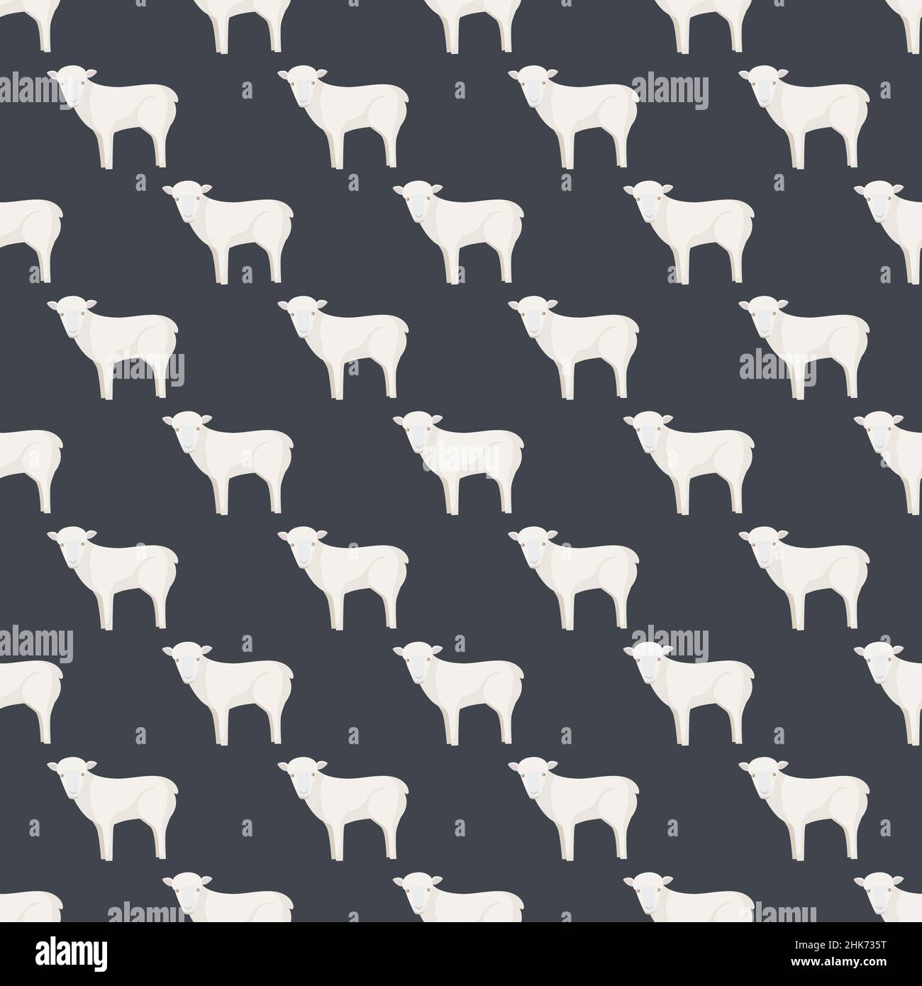 Seamless pattern of sheep. Domestic animals on colorful background ...