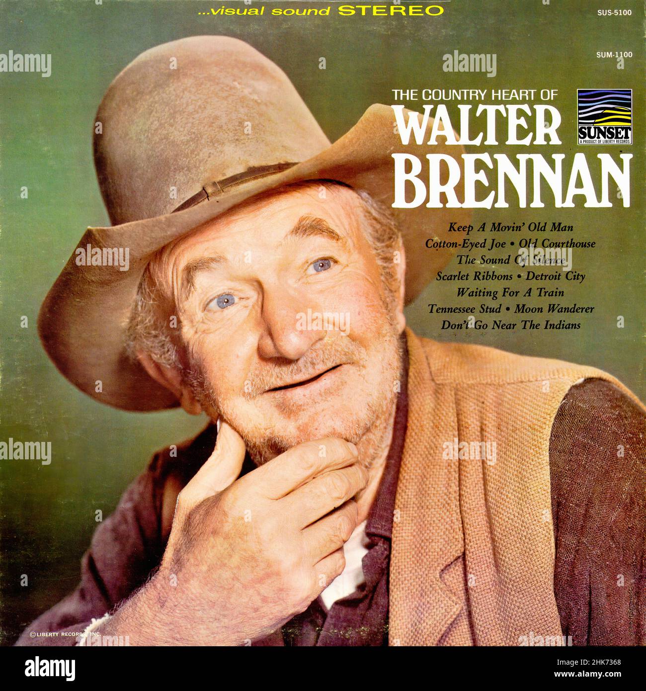 The Country Heart Of Walter Brennan - Vintage Country Music Album Stock ...
