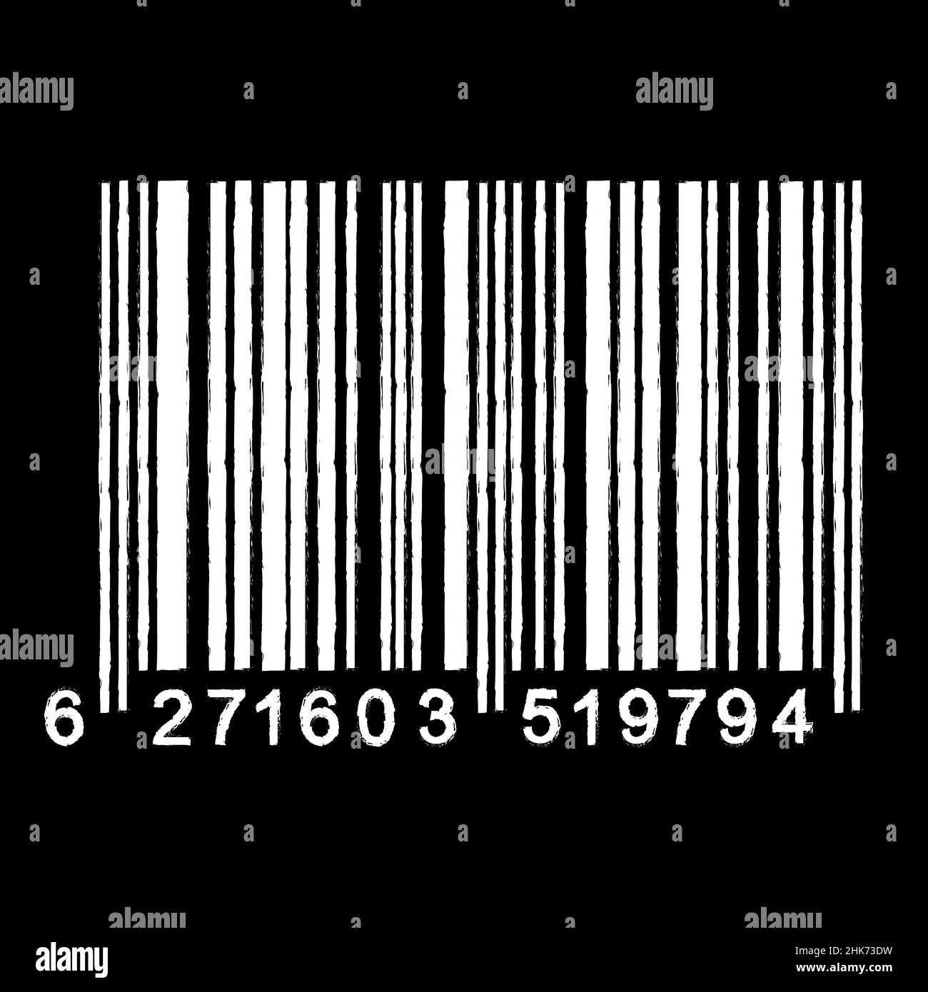 Bar Code isolated on black background. Universal Product Scan Code in ...