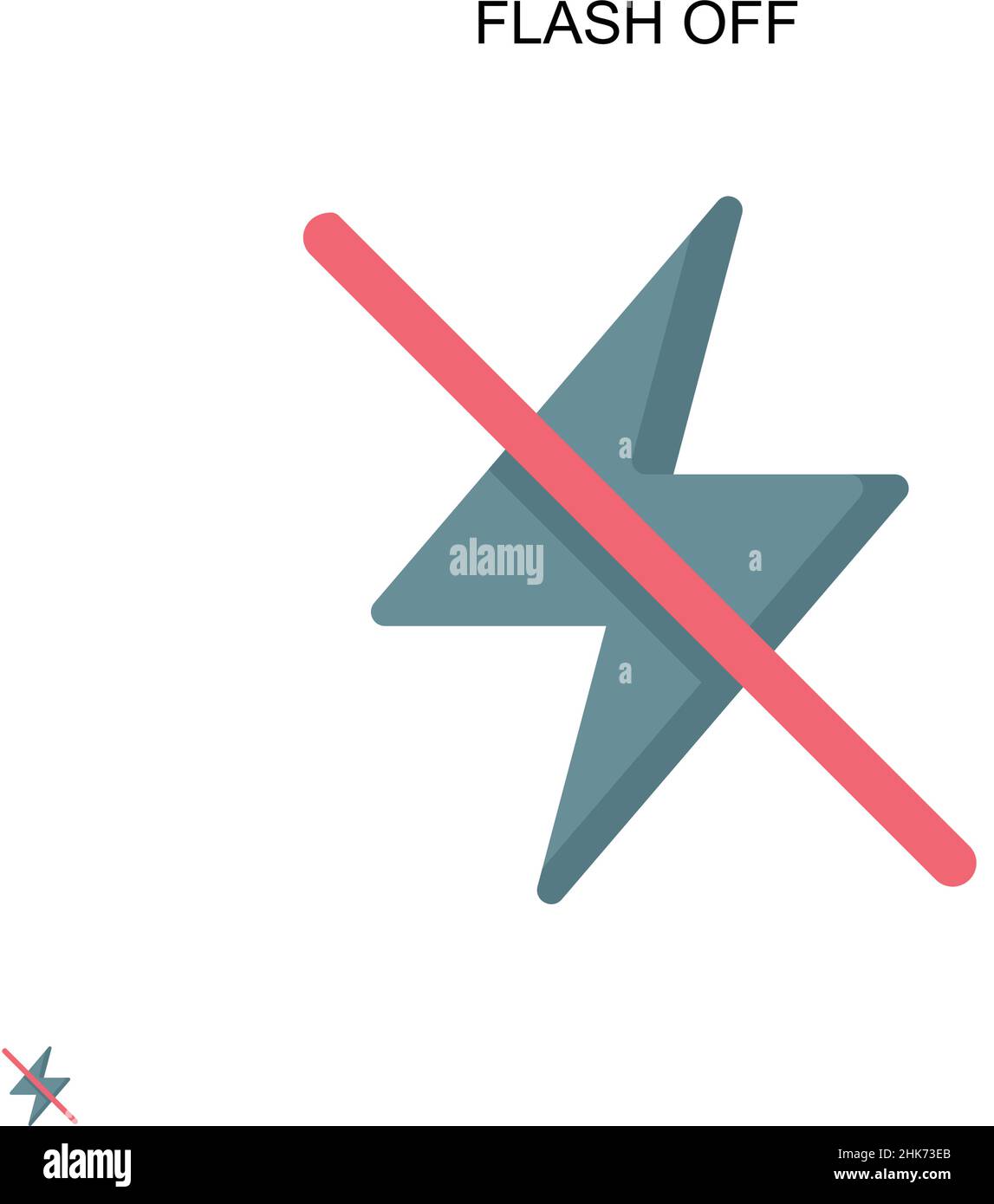 Flash off Simple vector icon. Illustration symbol design template for ...