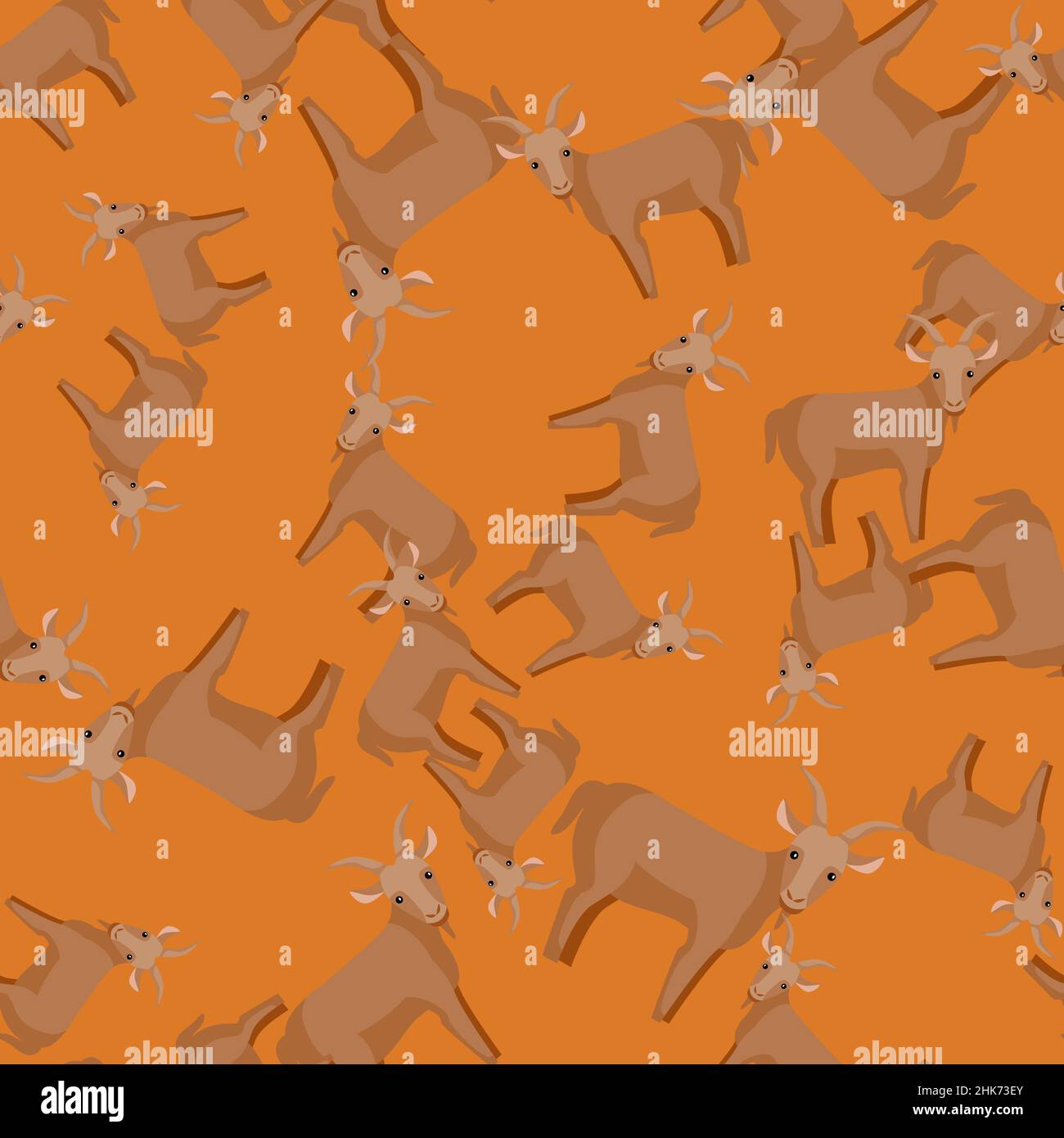 Seamless pattern of goat. Domestic animals on colorful background ...