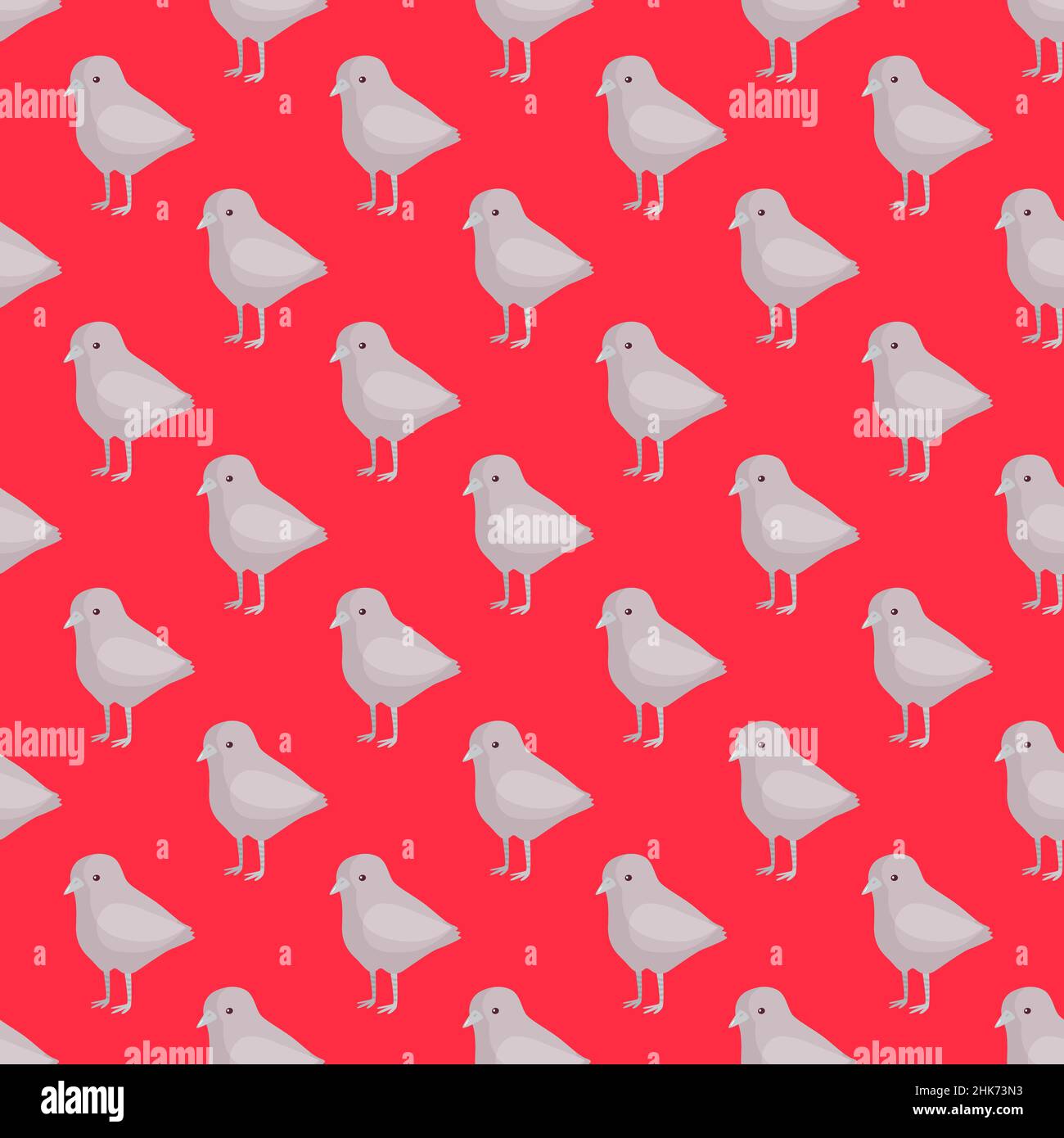 Seamless pattern of chicken. Domestic animals on colorful background ...