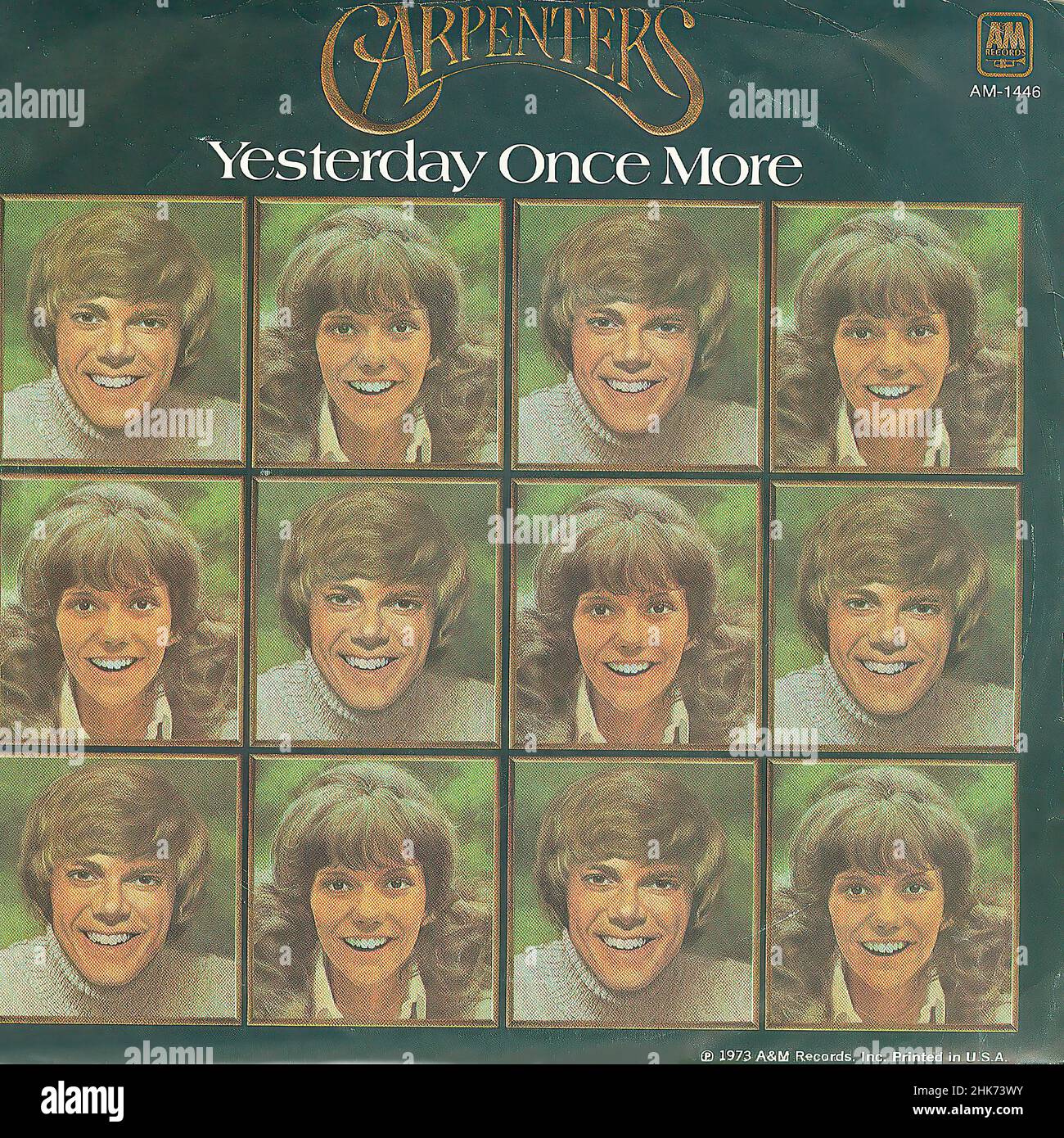 Vintage vinyl record cover - Carpenters - Yesterday Once More - US - 1973 Stock Photo - Alamy