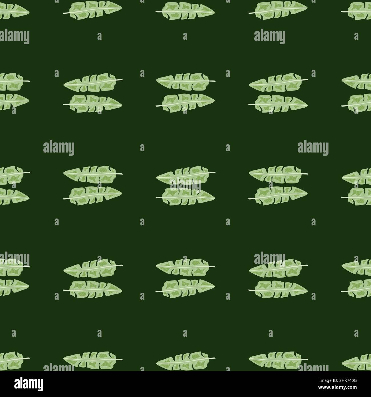 Modern Banana leaf seamless pattern with hand drawn tropical print ...