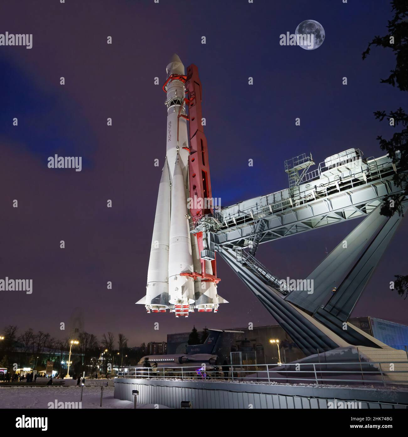 Moscow, Russia - January 10, 2022- Soviet Space Launch Vehicle Vostock ...