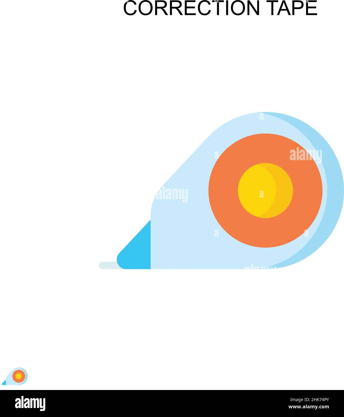 Correction tape Simple vector icon. Illustration symbol design template ...