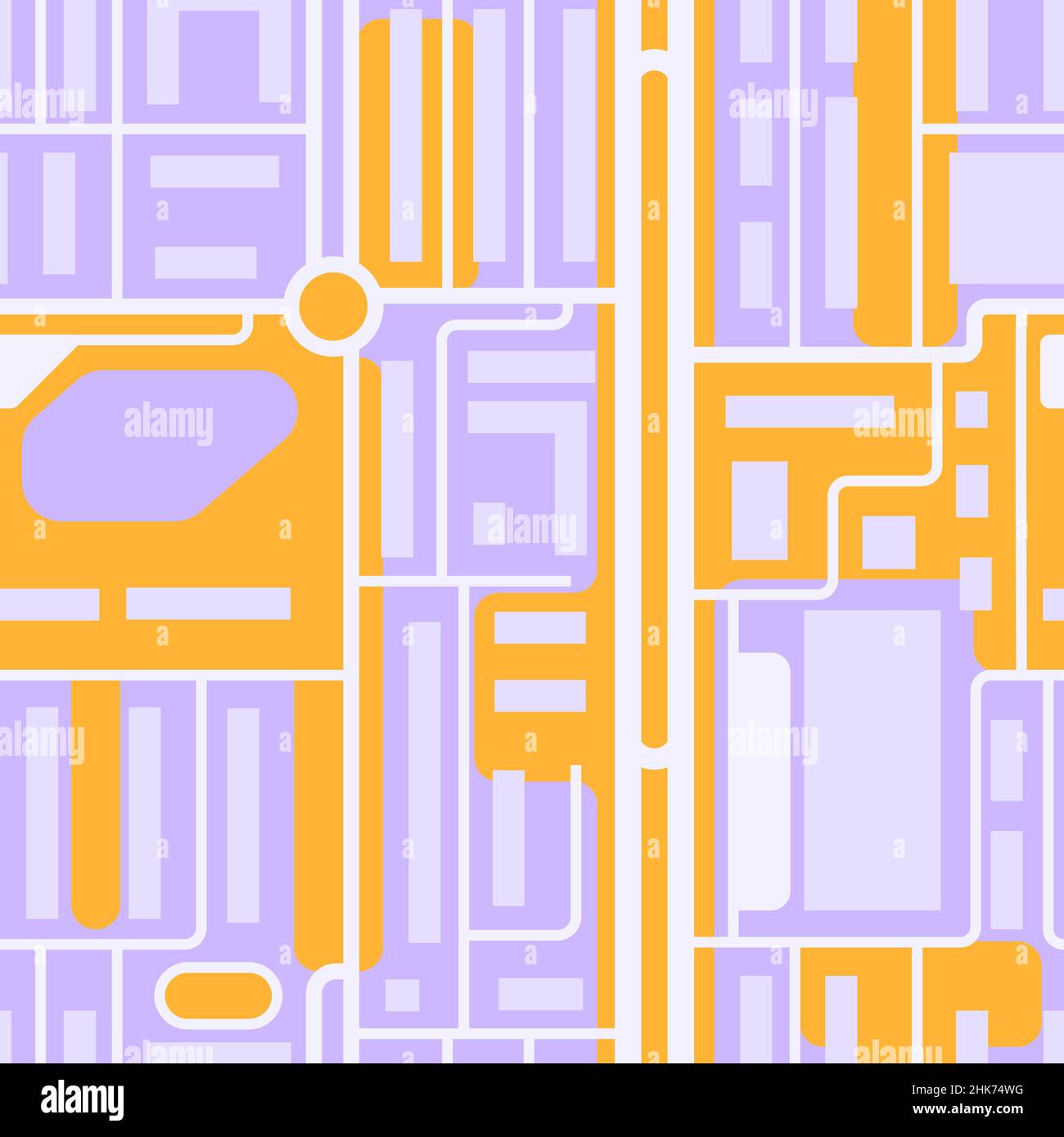 City map seamless pattern. Illustration of streets, roads and buildings ...