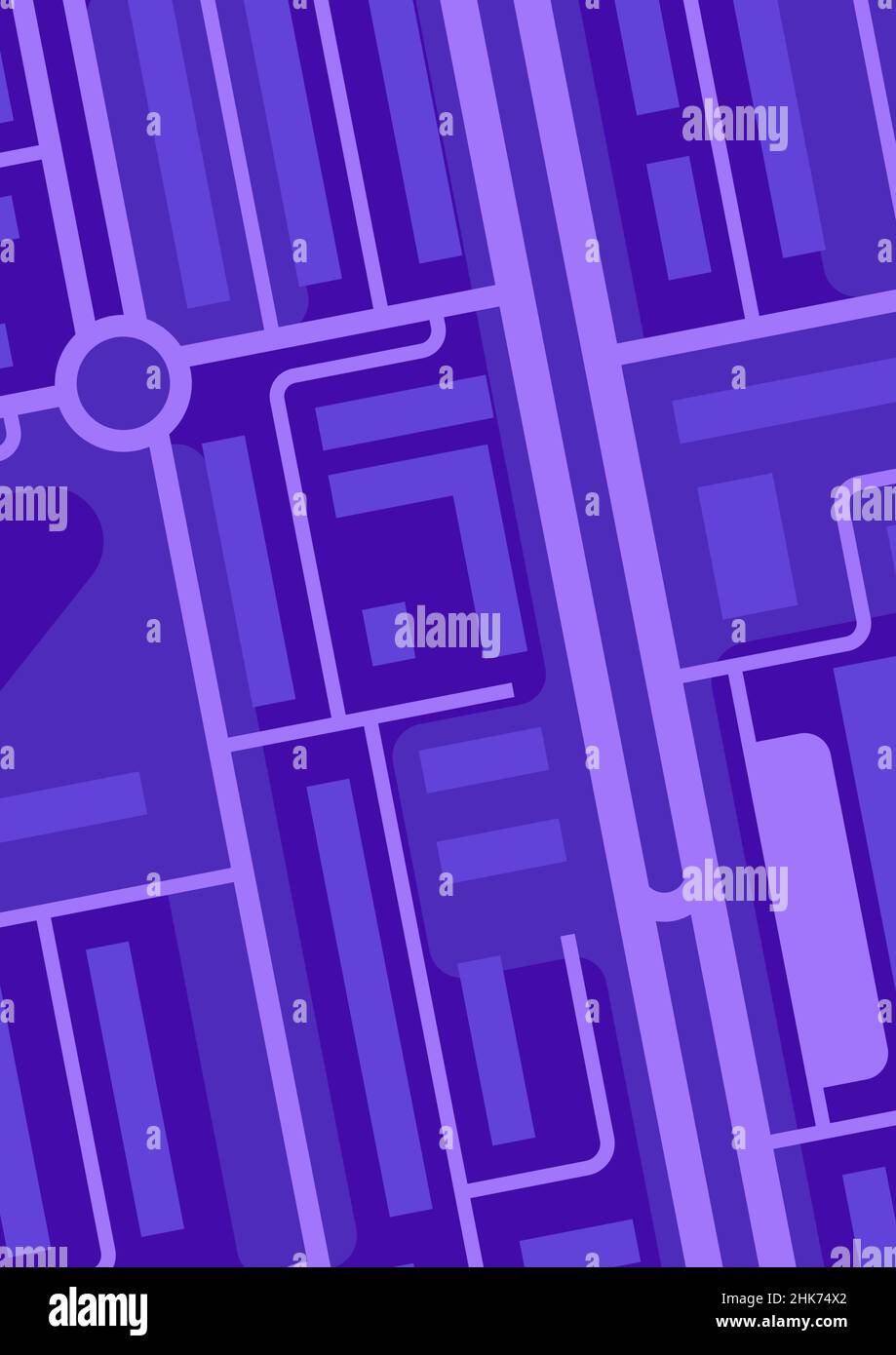 City map background design. Illustration of streets, roads and ...