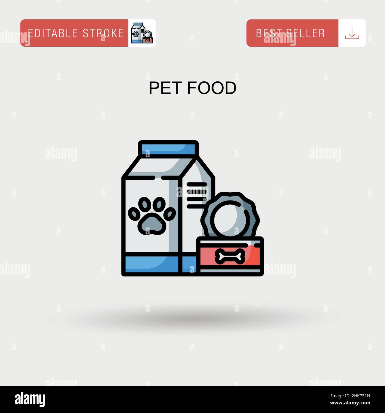 Pet food Simple vector icon Stock Vector Image & Art - Alamy