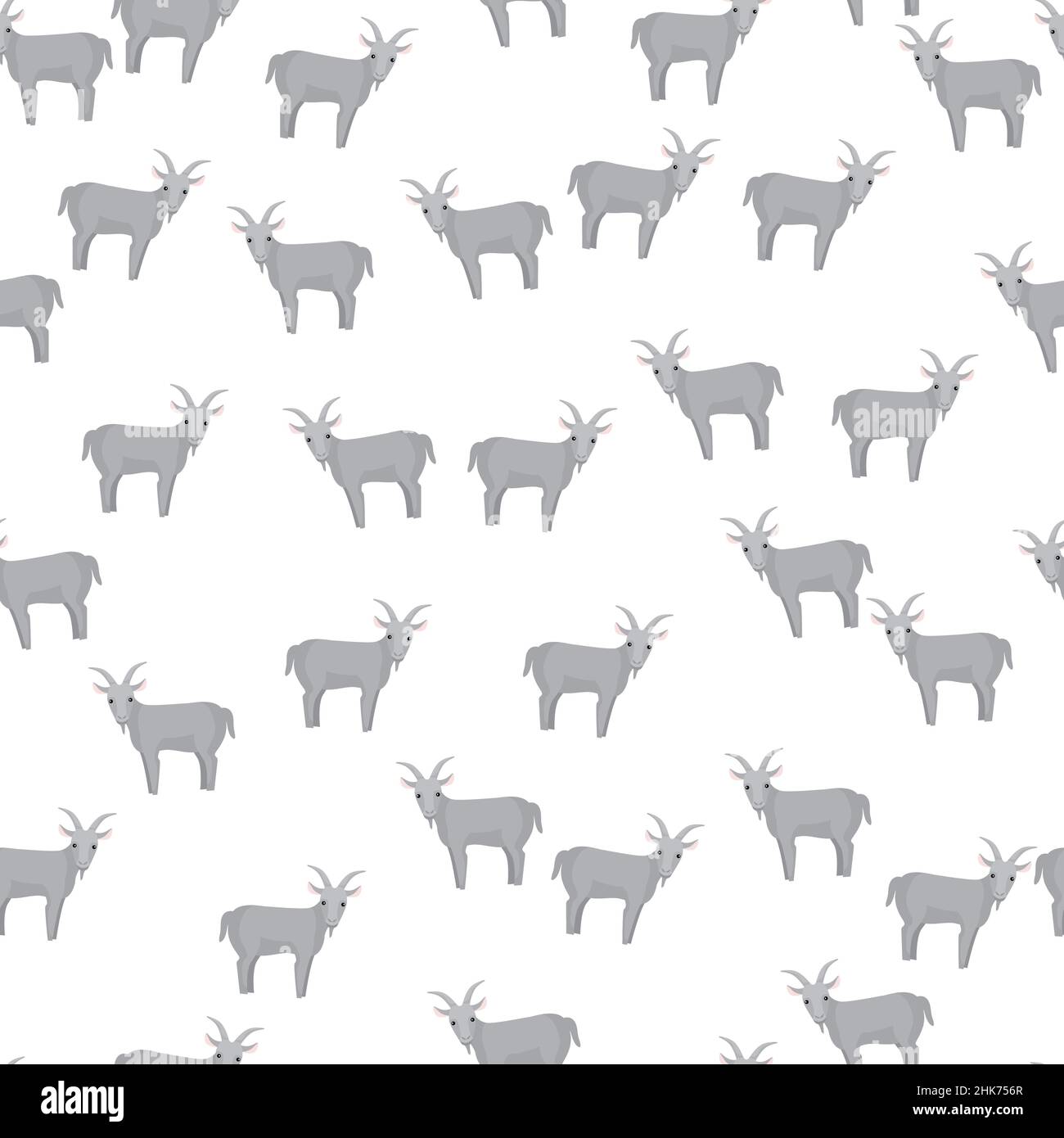 Seamless pattern of goat. Domestic animals on colorful background ...