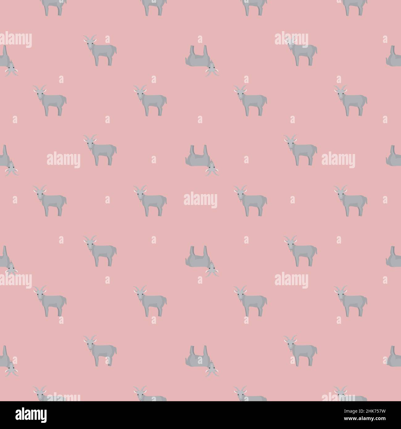 Seamless pattern of goat. Domestic animals on colorful background ...