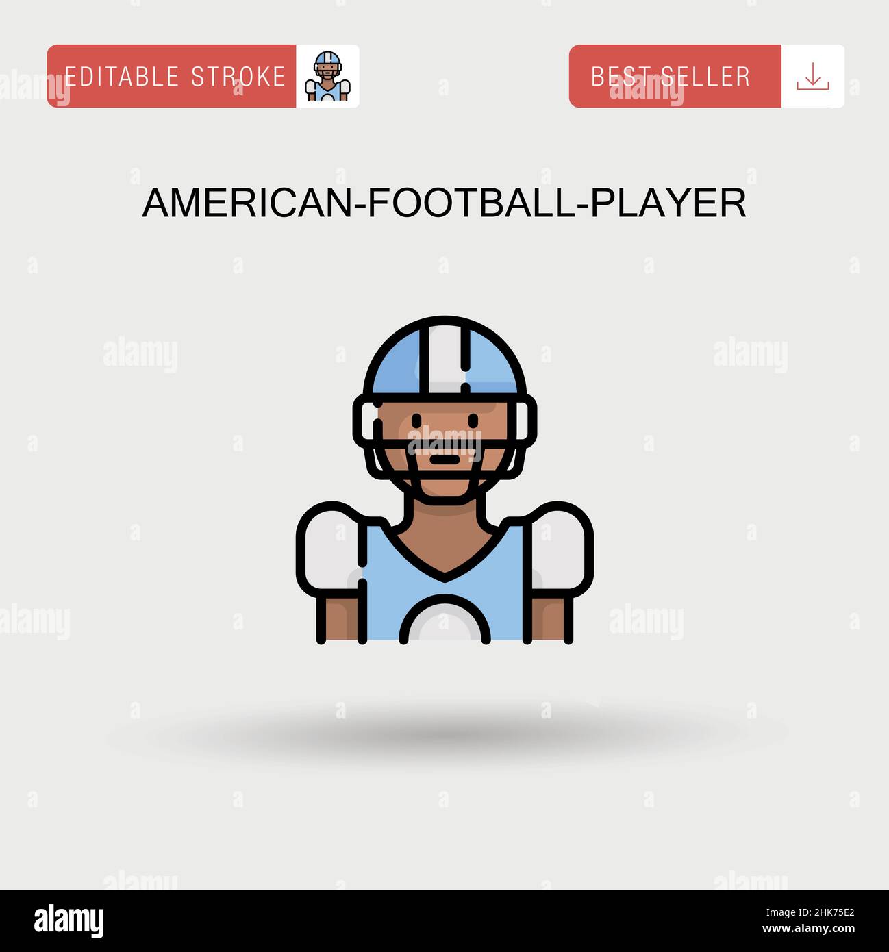 American-football-player Simple vector icon Stock Vector Image & Art ...