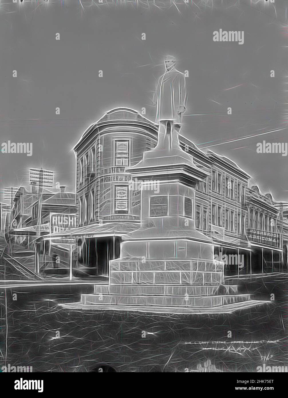 Inspired by Sir George Grey statue, upper Queen Street Auckland, Muir ...