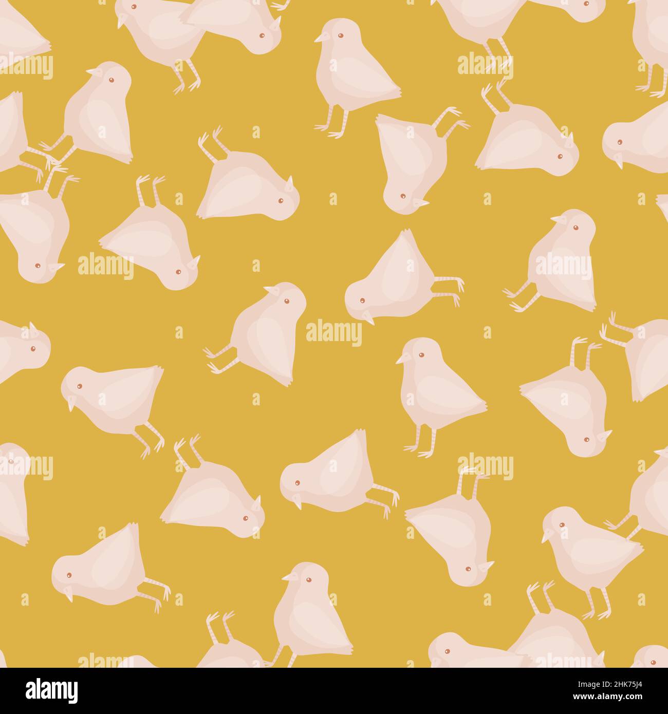 Seamless pattern of chicken. Domestic animals on colorful background ...