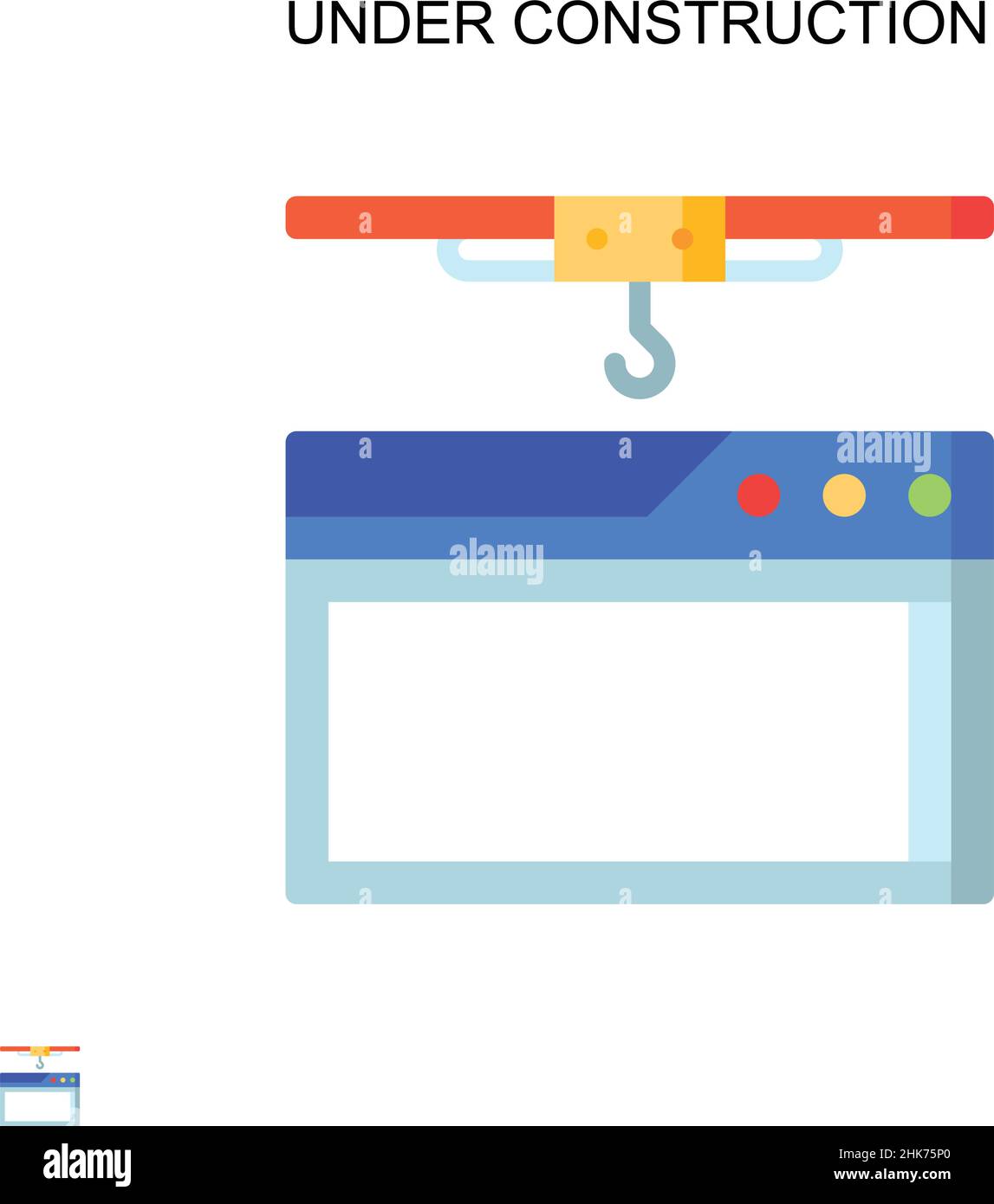 Under construction Simple vector icon. Illustration symbol design ...