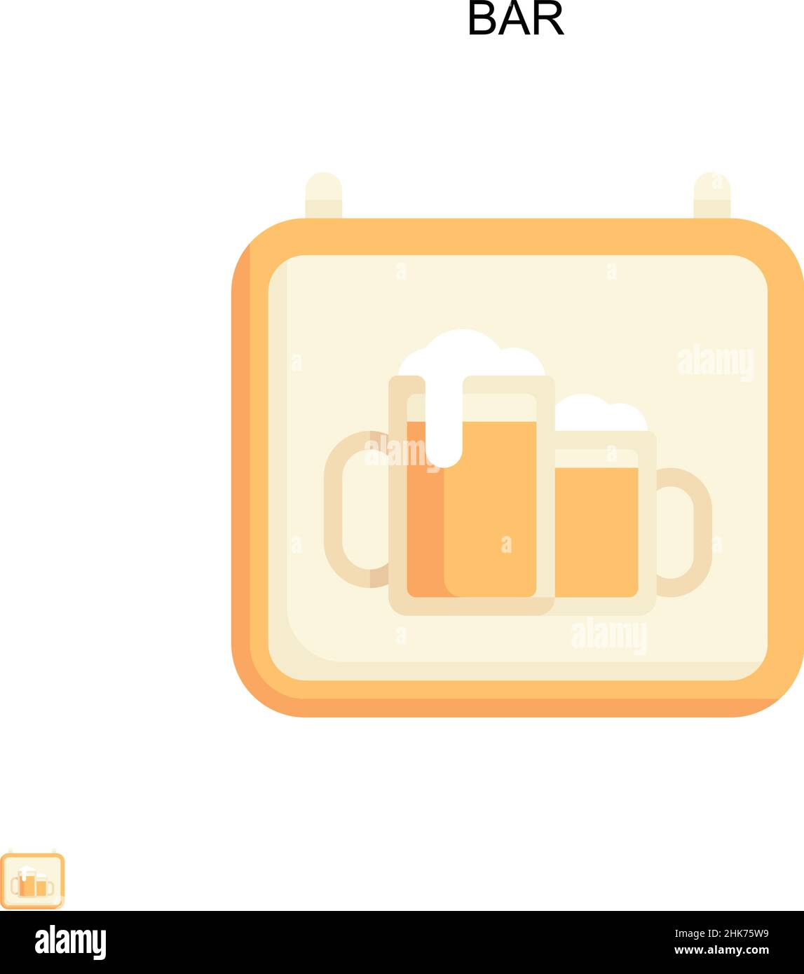 Bar Simple vector icon. Illustration symbol design template for web ...