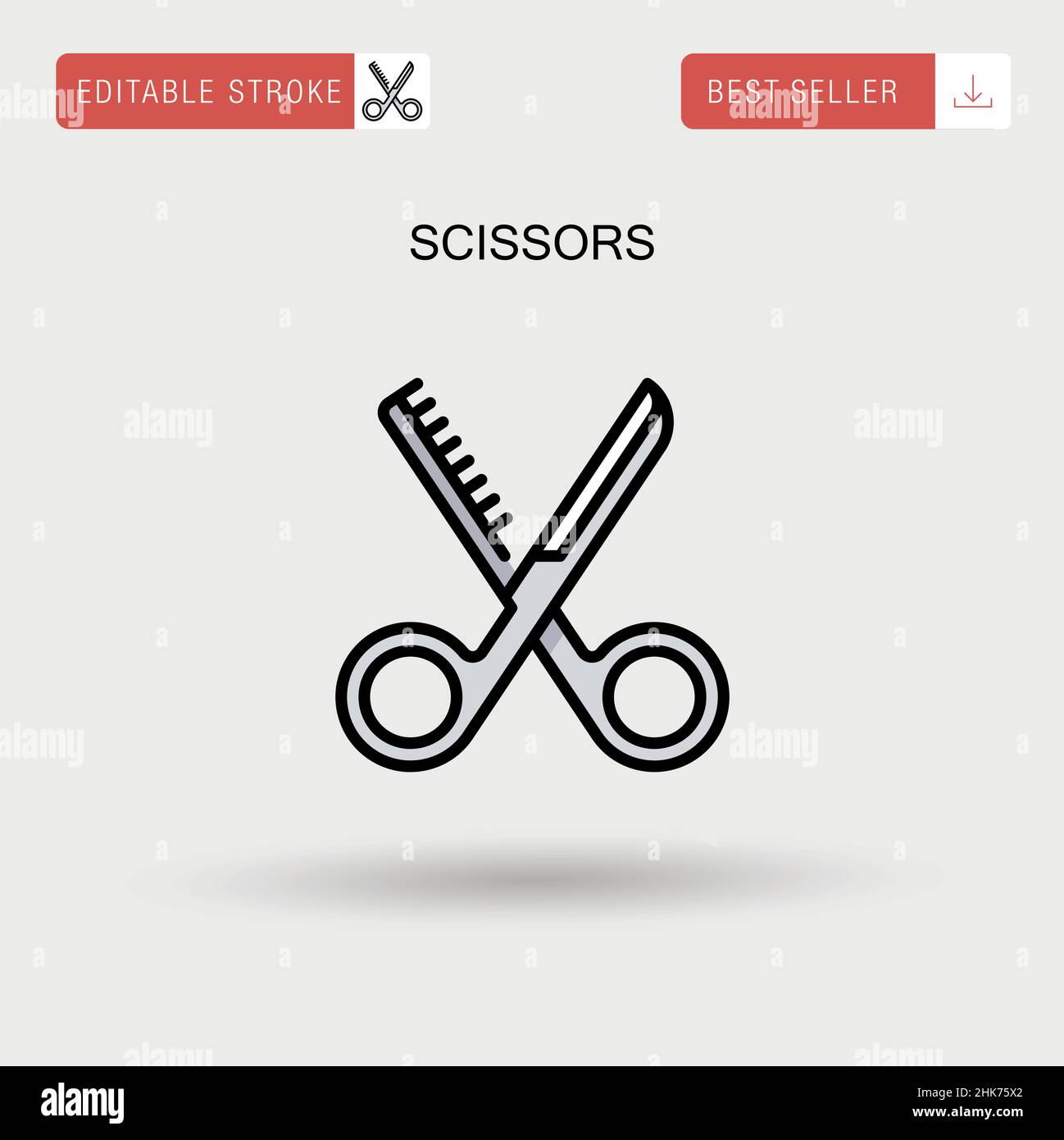 Scissors Simple vector icon Stock Vector Image & Art - Alamy
