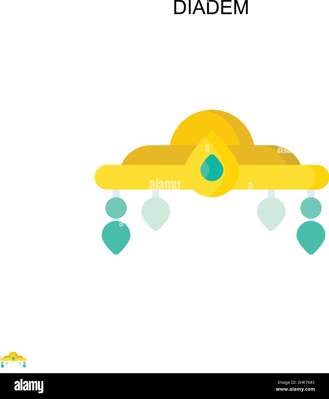 Diadem Simple vector icon. Illustration symbol design template for web ...