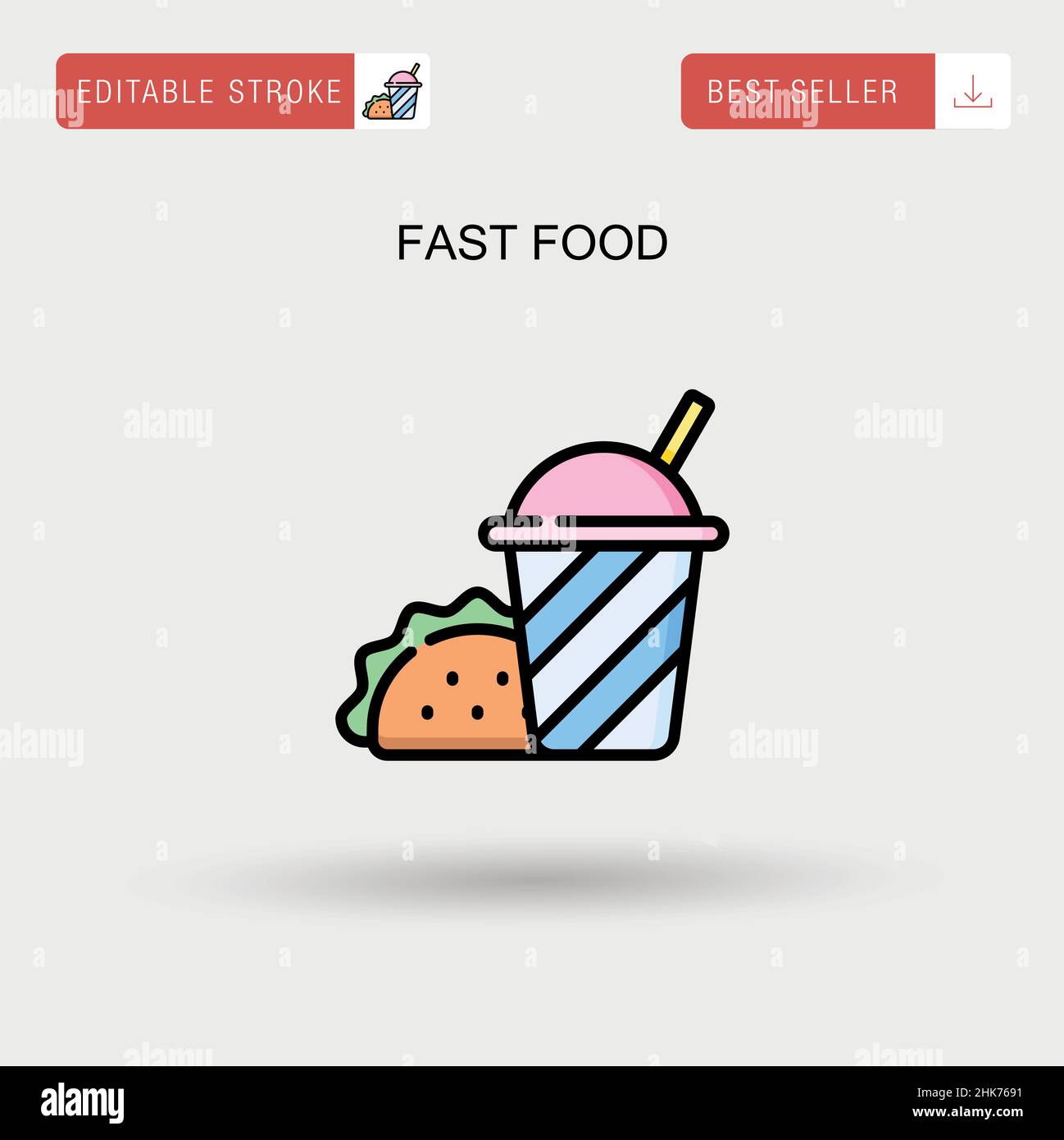 Chicken sandwich top view Stock Vector Images - Alamy