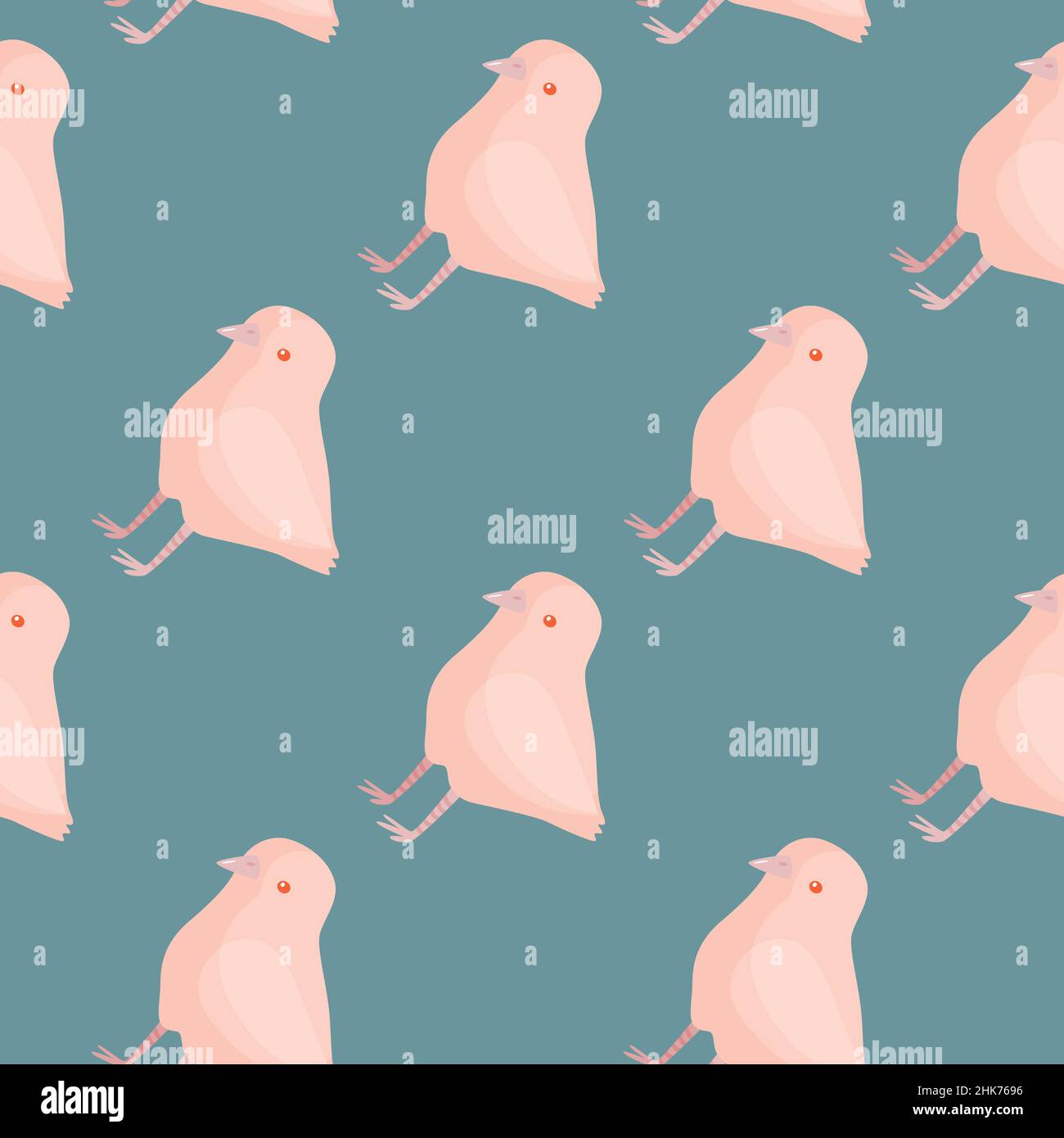 Seamless pattern of chicken. Domestic animals on colorful background ...