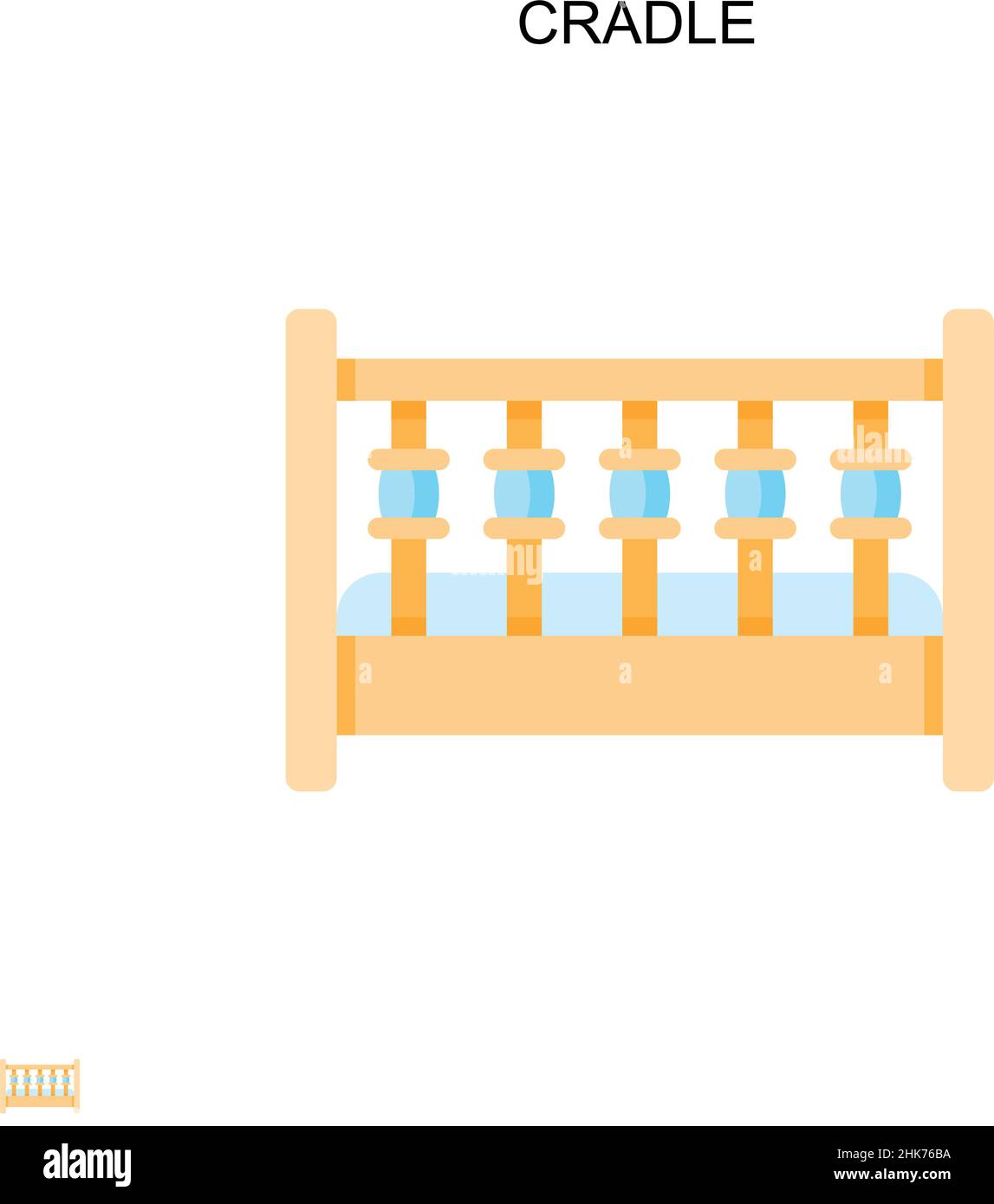 Baby cradle cartoon icon hi-res stock photography and images - Alamy