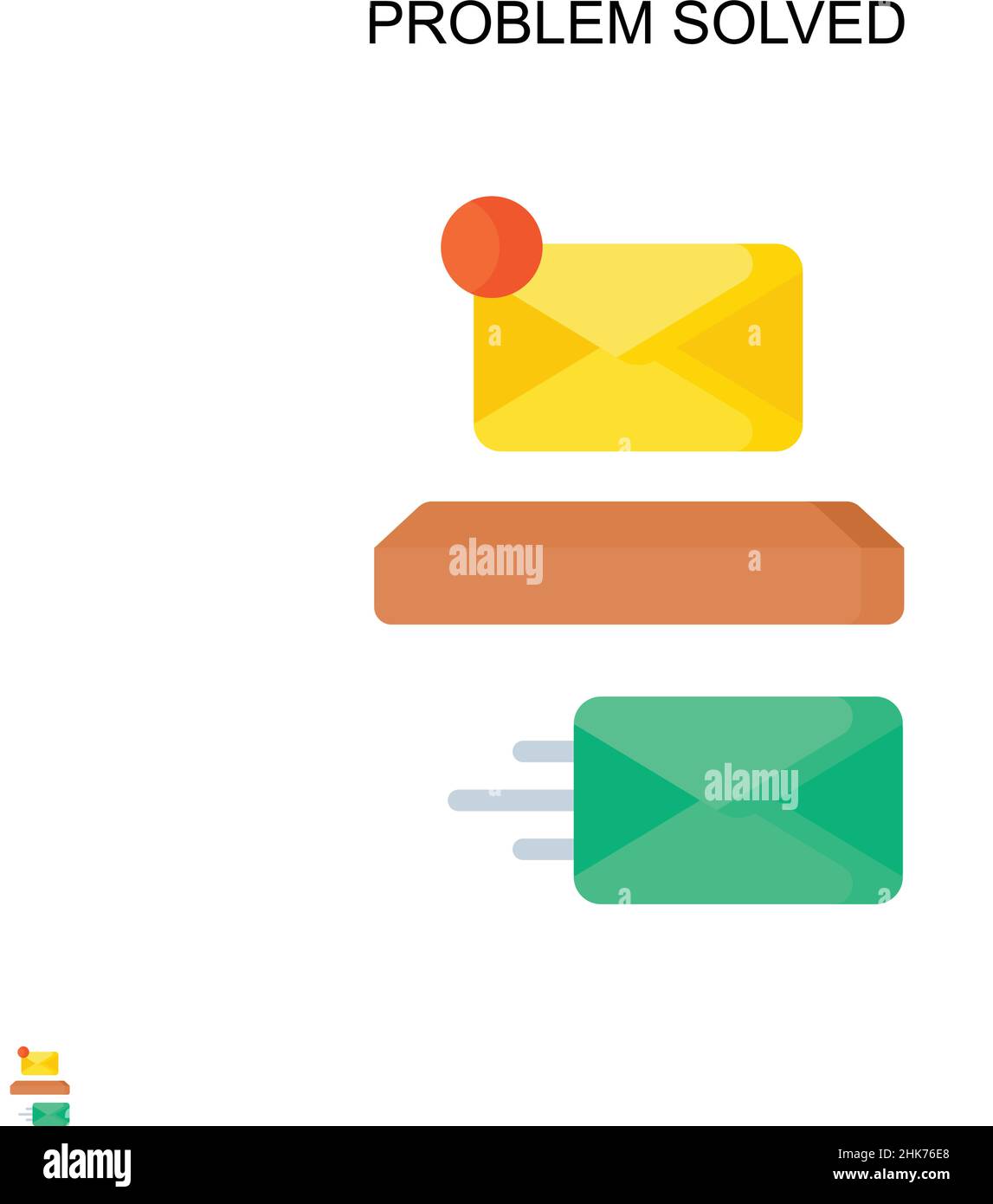 Problem solved Simple vector icon. Illustration symbol design template ...