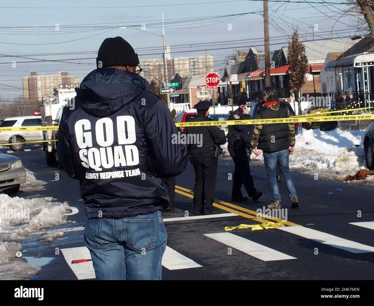 New York, New York, USA. 1st Feb, 2022. City Police officers from the ...