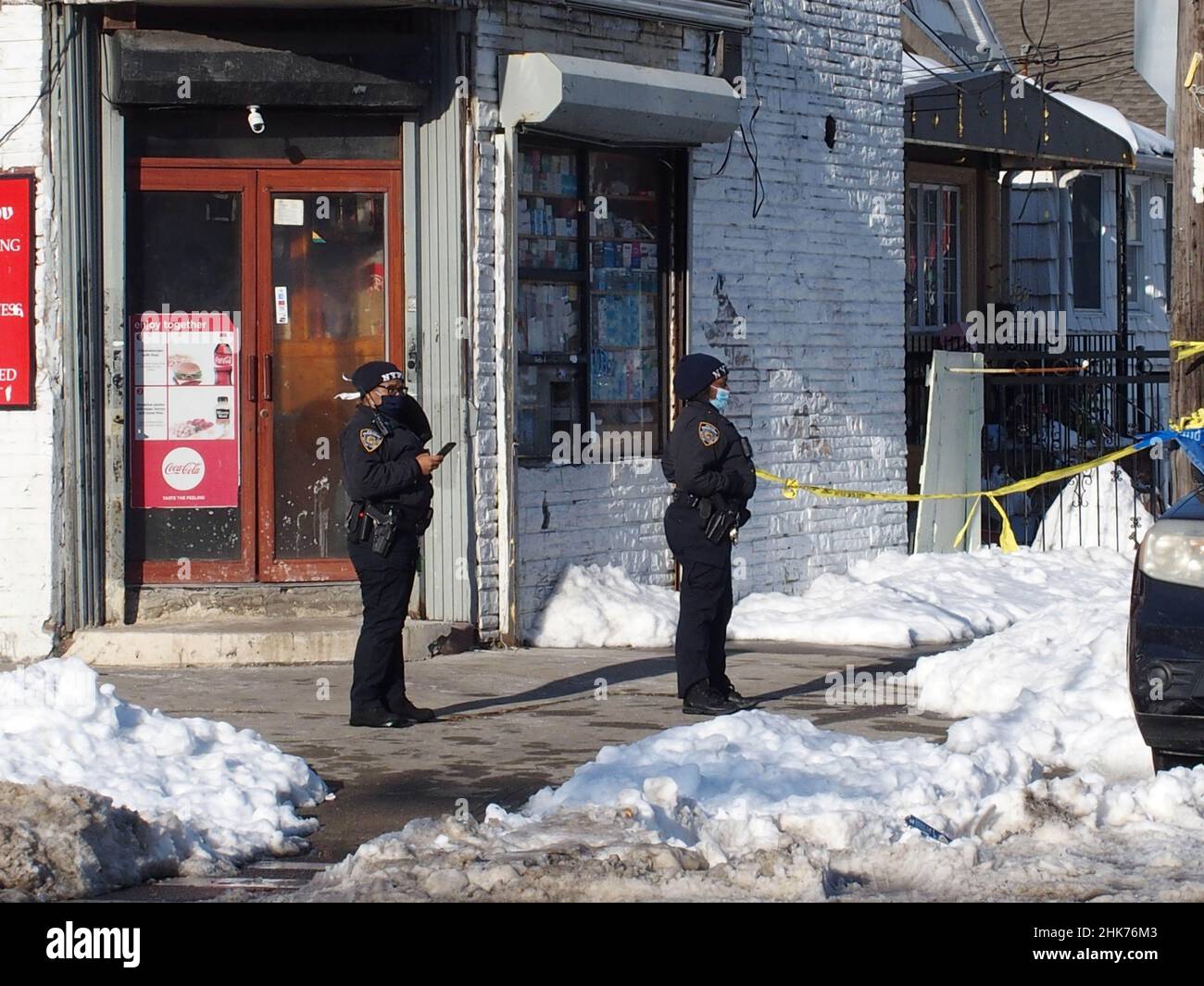 New York, New York, USA. 1st Feb, 2022. City Police officers from the ...