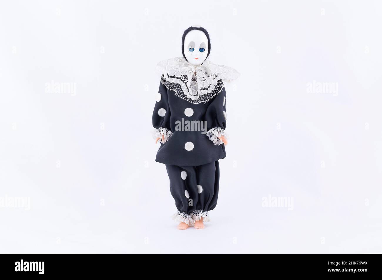 Pierrot Doll Isolated On White Background Stock Photo - Alamy