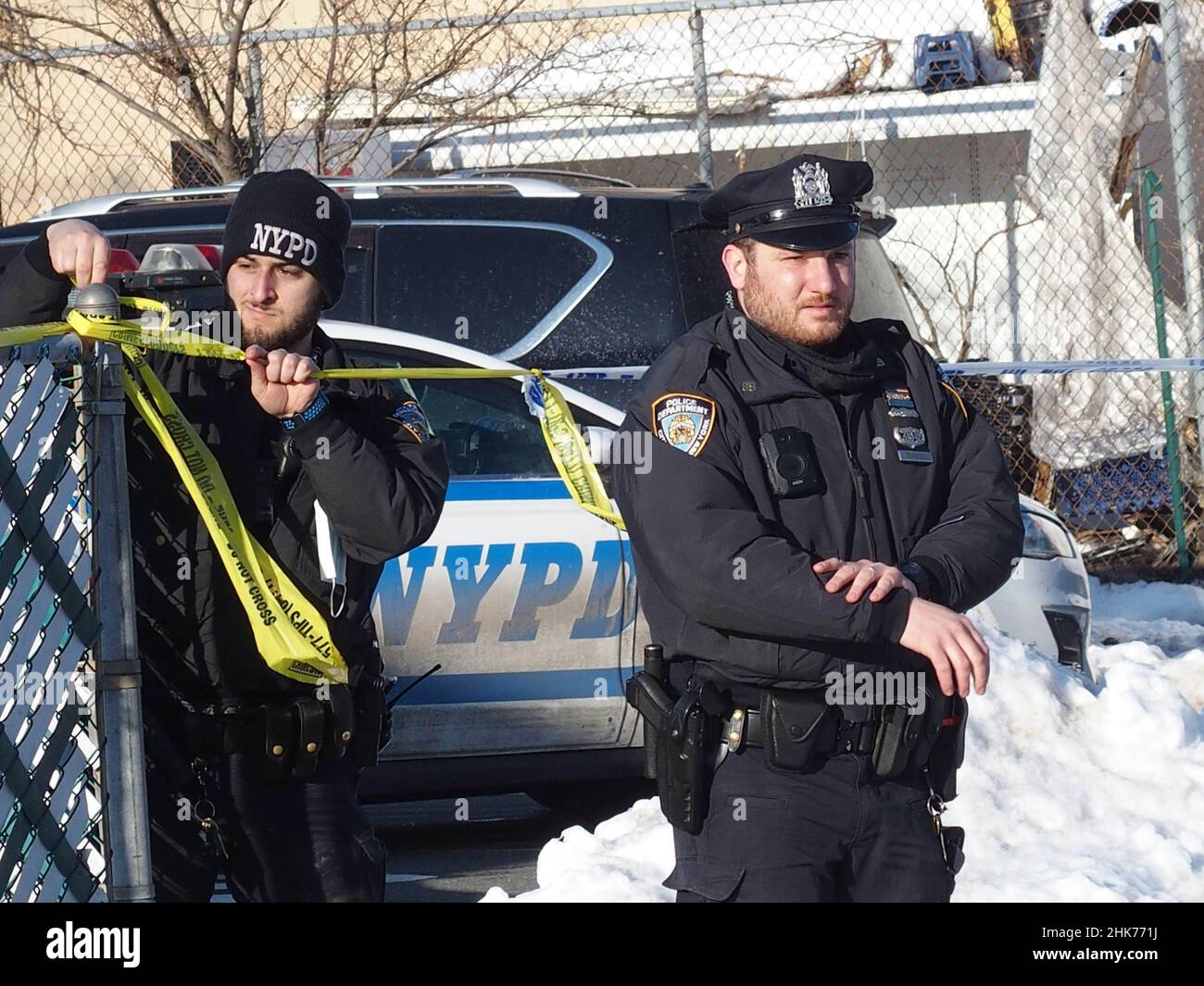 New York, New York, USA. 1st Feb, 2022. City Police officers from the ...