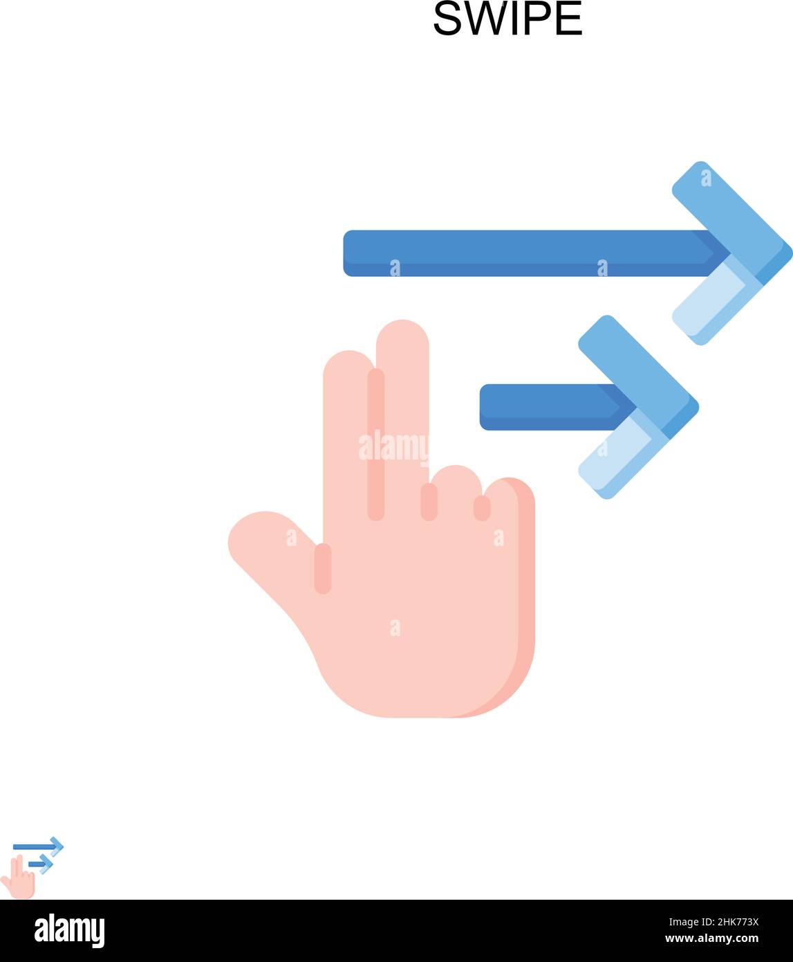 Swipe Simple vector icon. Illustration symbol design template for web ...