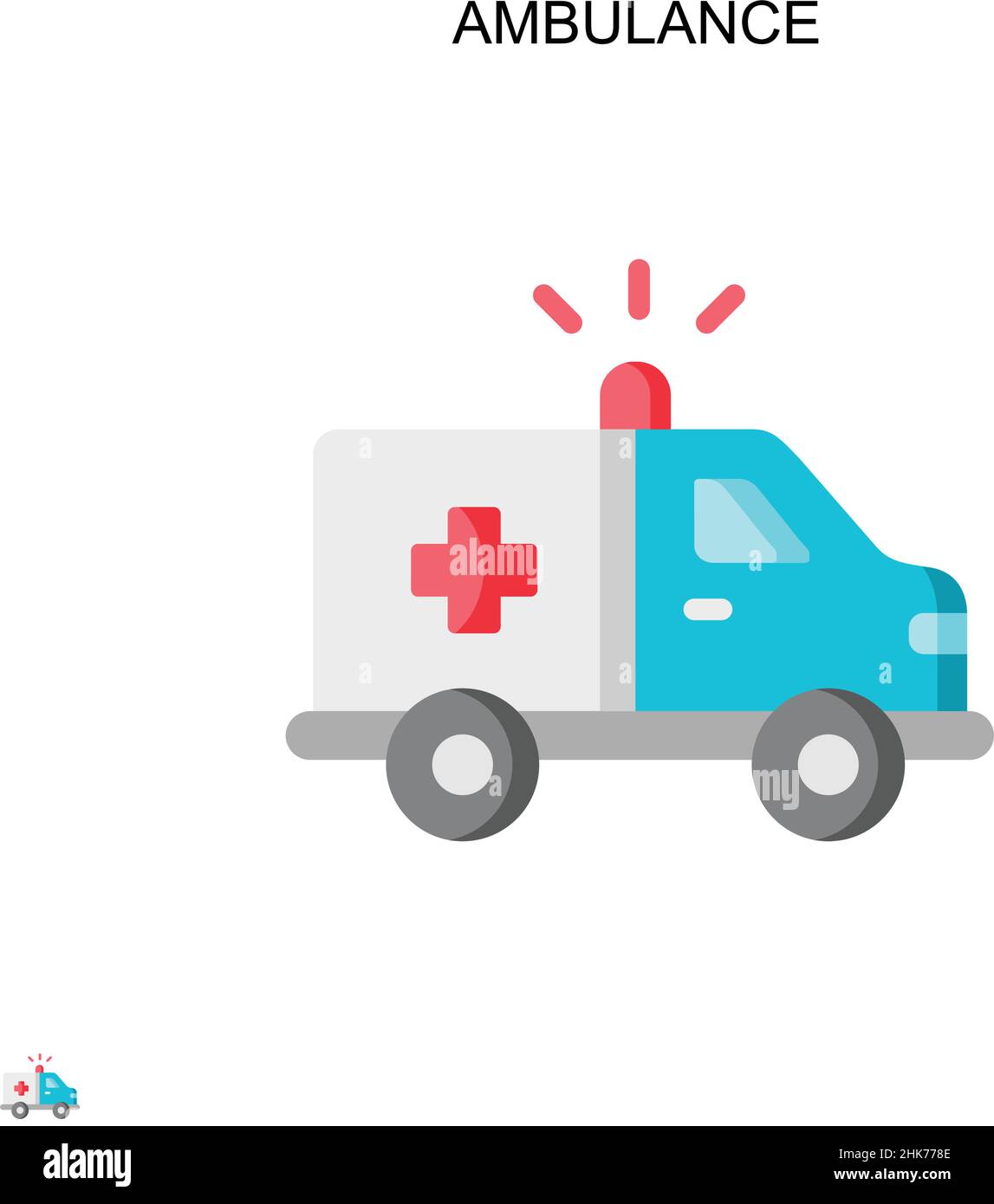 Ambulance Simple vector icon. Illustration symbol design template for ...