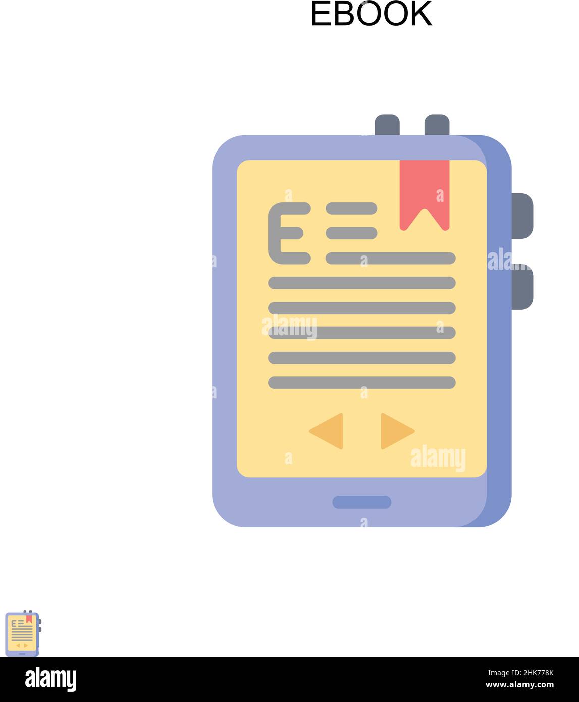 Ebook Simple vector icon. Illustration symbol design template for web ...