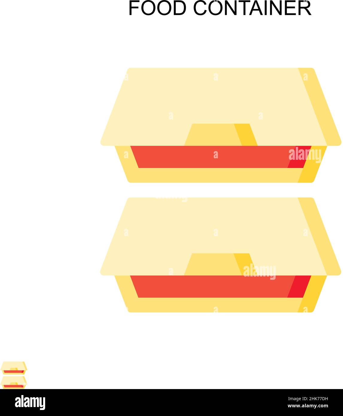 Food container Simple vector icon. Illustration symbol design template ...