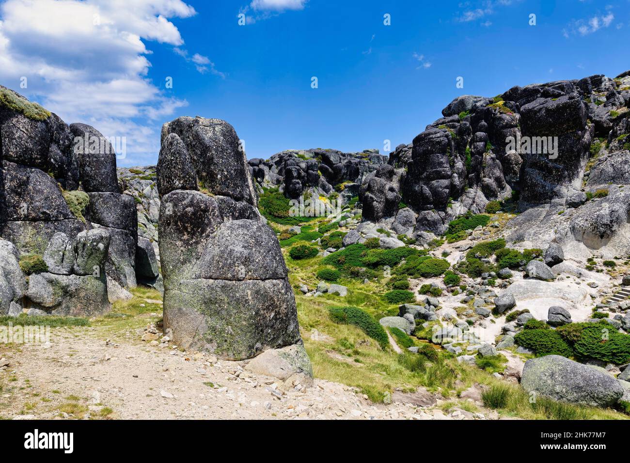 Rock formation, Geosite Covao do Boi, Serra da Estrela, Portugal Stock ...