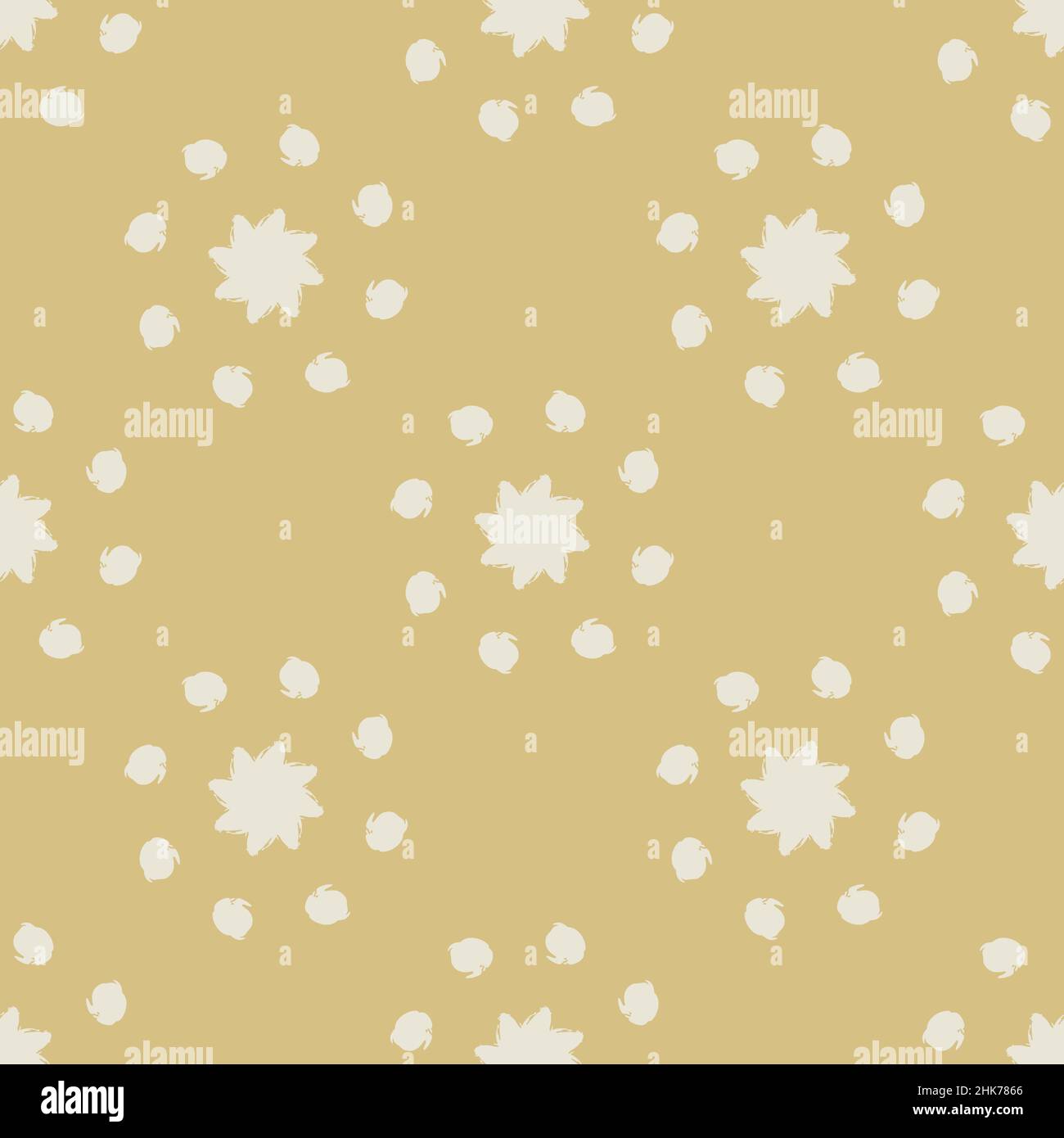 Gender neutral floral seamless vector background. Simple whimsical ...