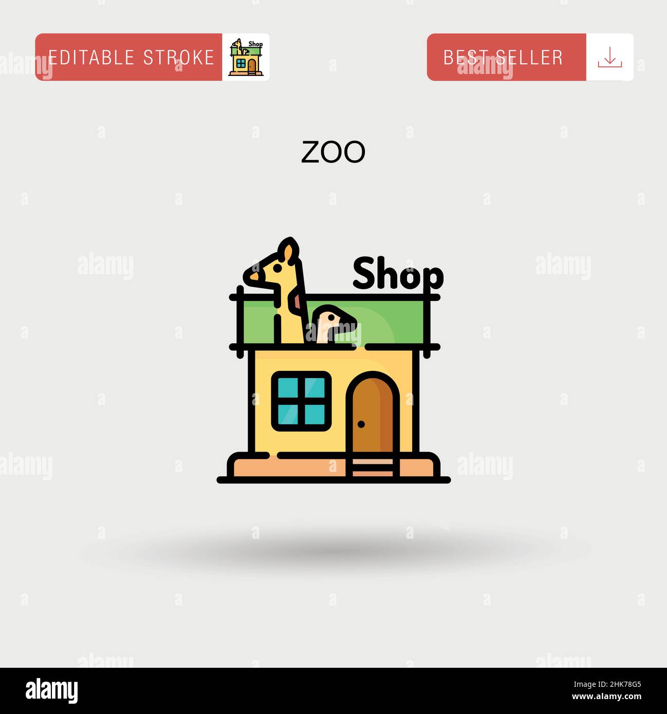 Zoo Simple vector icon Stock Vector Image & Art - Alamy