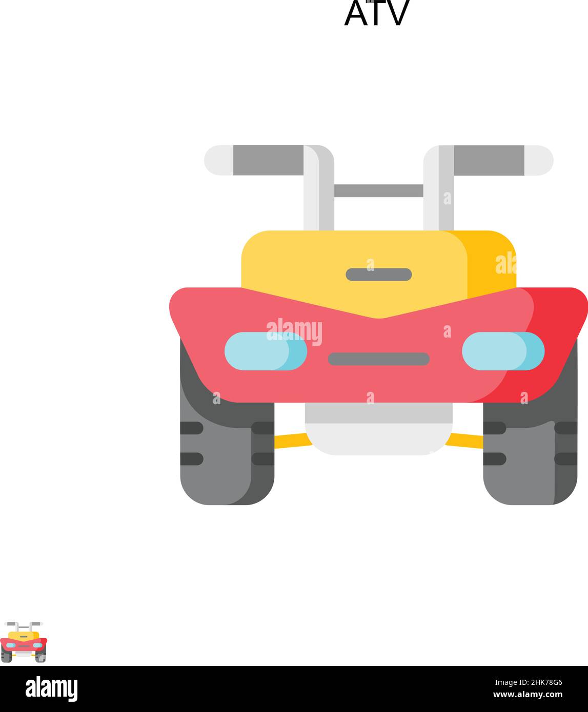 Atv Simple vector icon. Illustration symbol design template for web ...