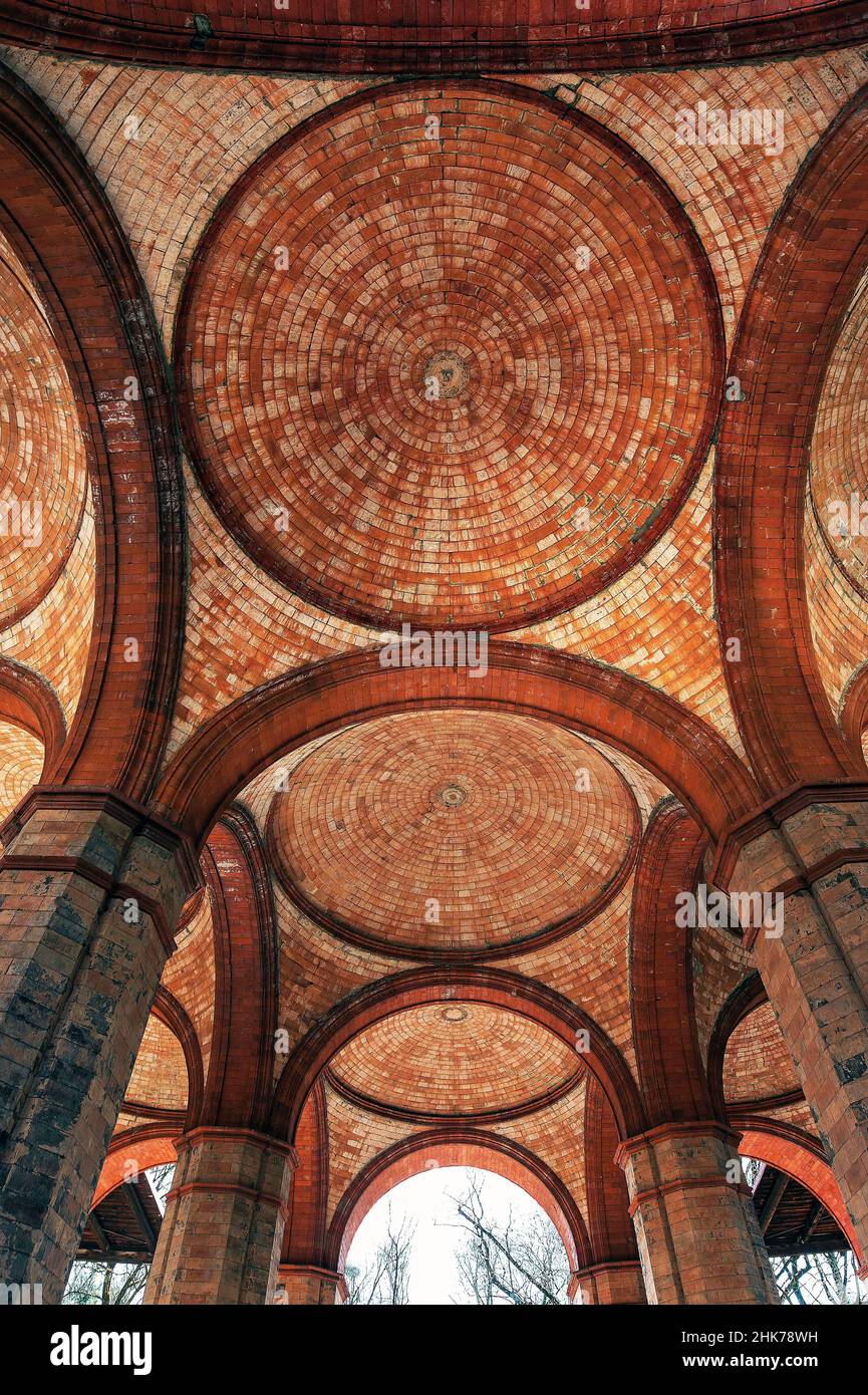 Domes and columns at the South Cemetery, Munich, Bavaria, Germany Stock ...