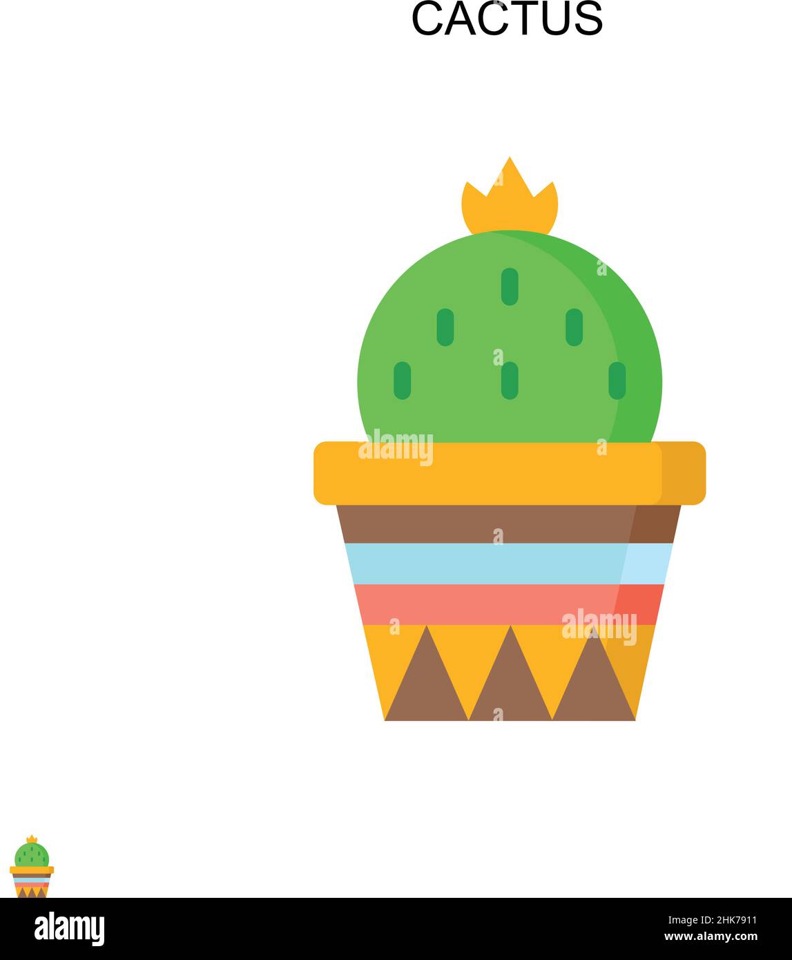 Cactus Simple vector icon. Illustration symbol design template for web ...