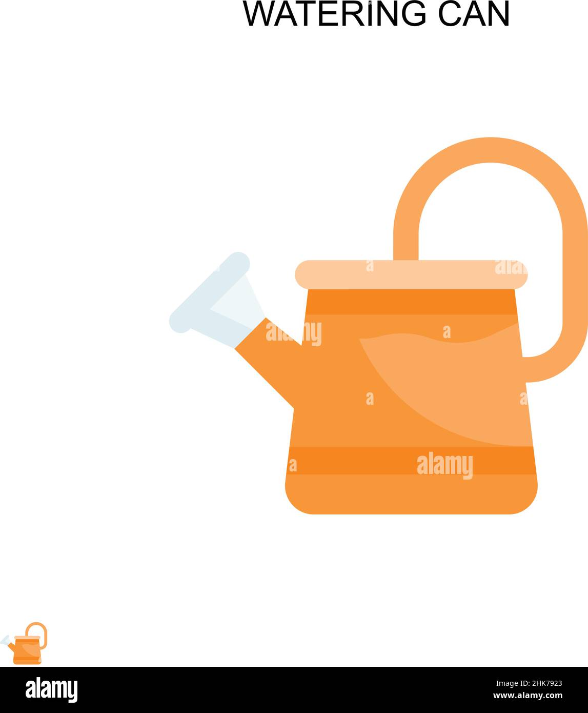 Watering can Simple vector icon. Illustration symbol design template ...