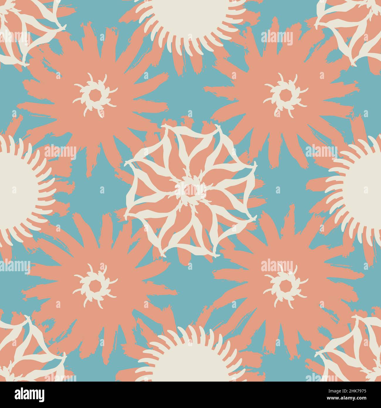 Gender neutral sunshine seamless vector background. Simple whimsical ...